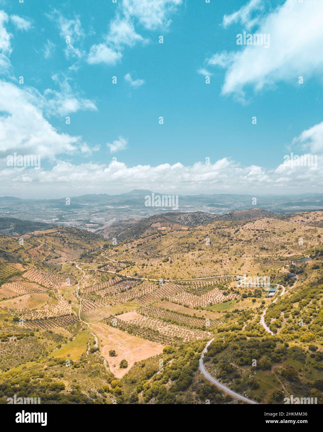 Spanish Landscape taken by drone Stock Photo - Alamy