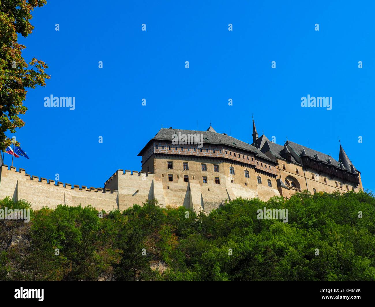 Karlstein Castle, A large Gothic castle built 1348 by Charles IV in ...