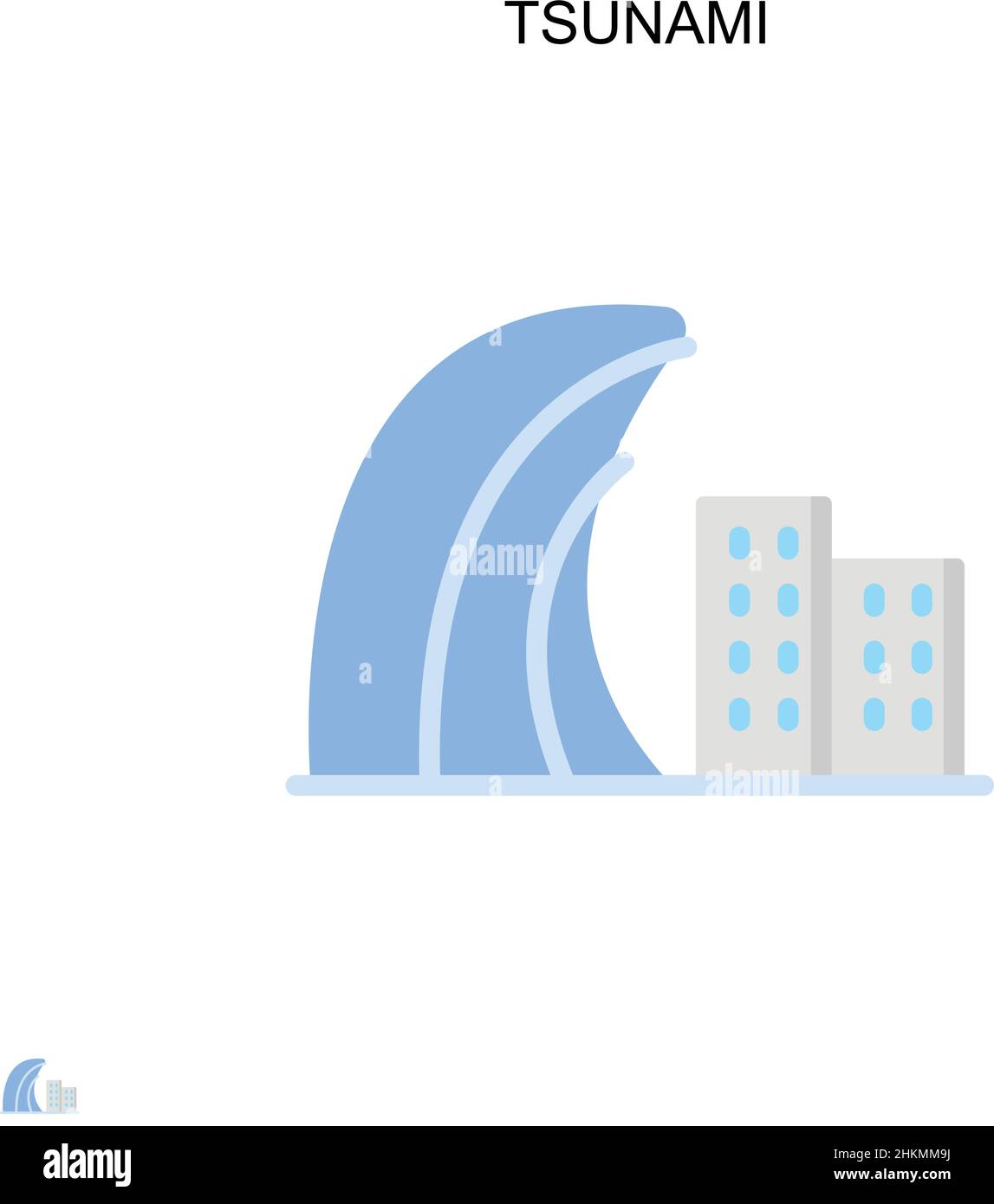 Tsunami Simple vector icon. Illustration symbol design template for web ...