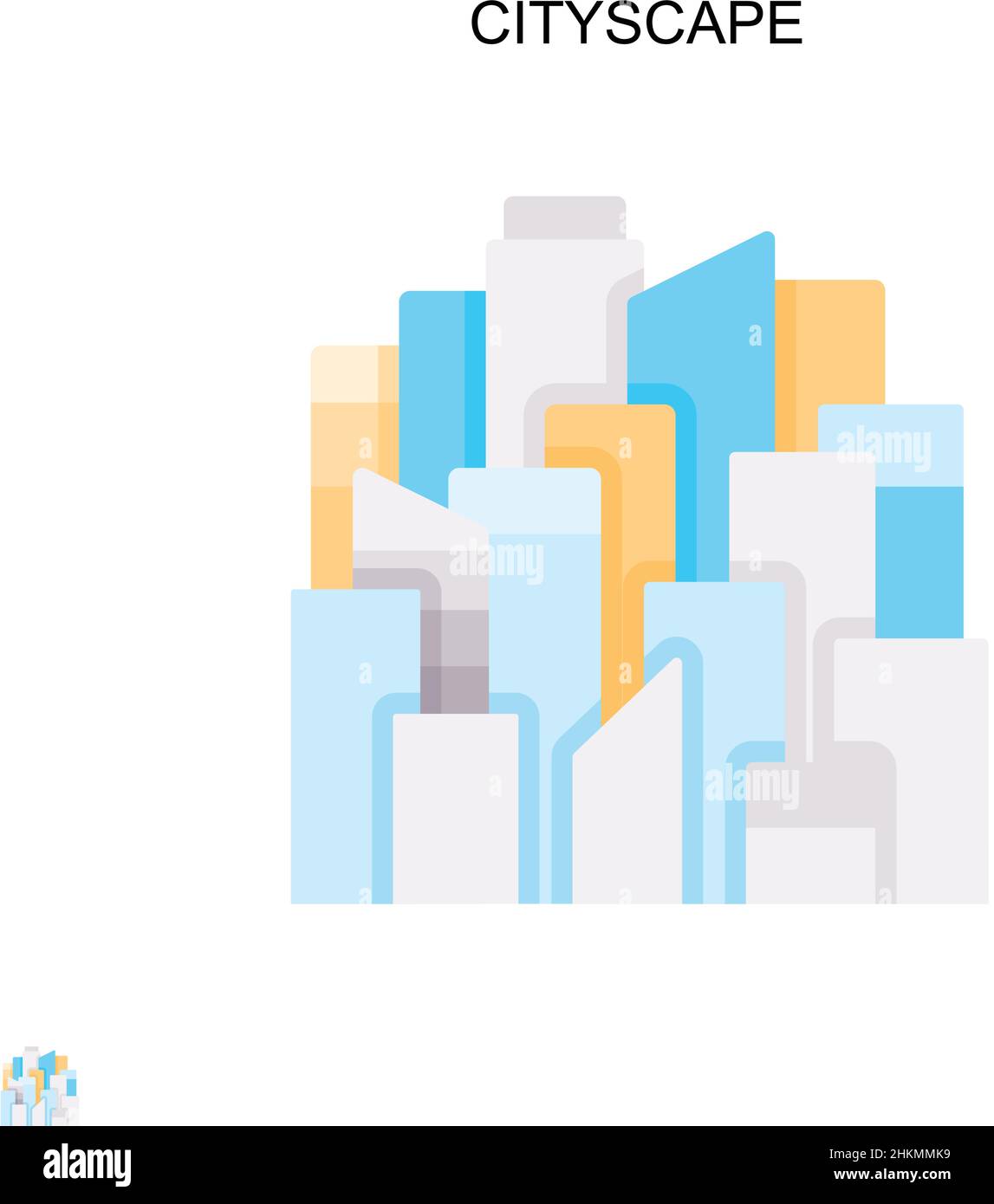 Cityscape Simple vector icon. Illustration symbol design template for web mobile UI element ...