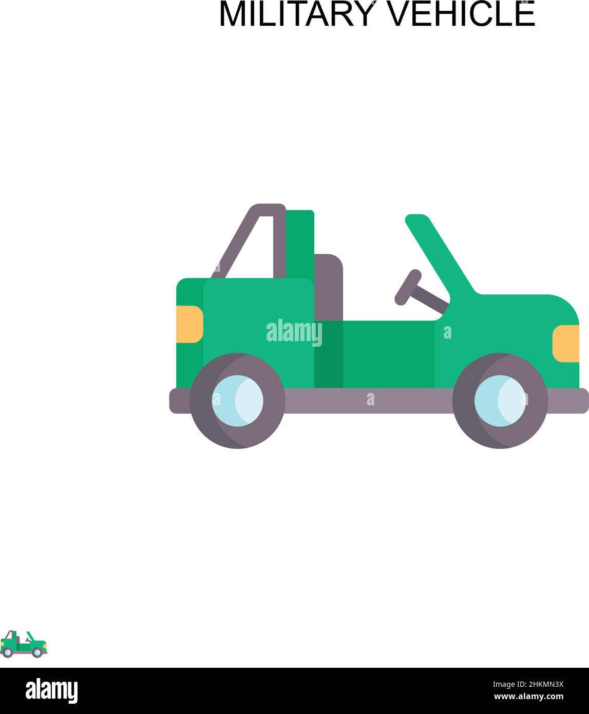 Military vehicle Simple vector icon. Illustration symbol design ...