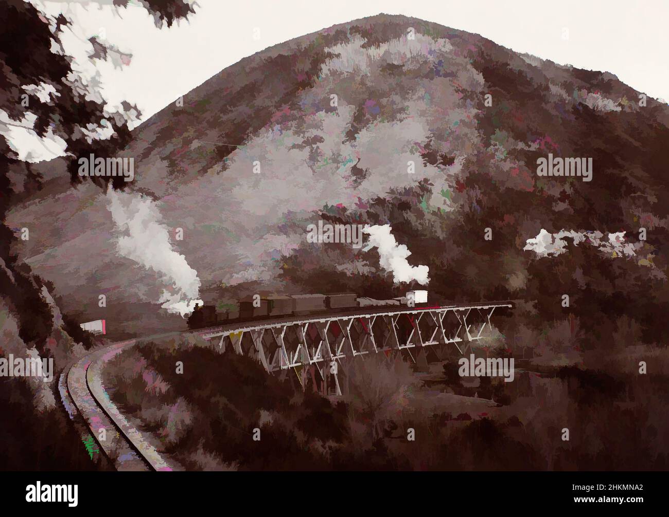 Art inspired by Rail bridge, South of Picton, Muir & Moodie studio ...