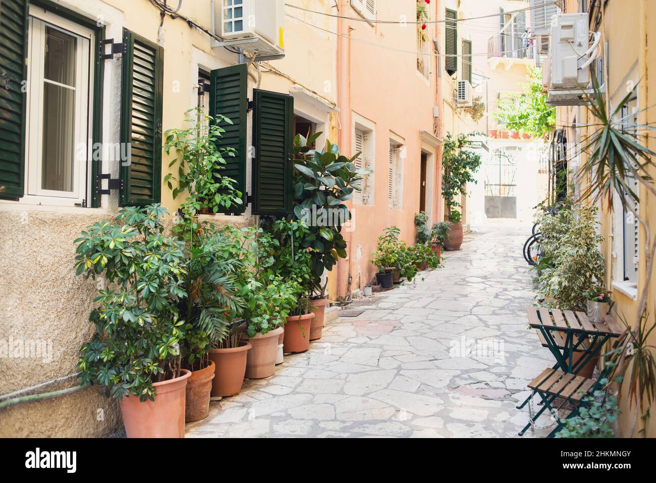 Street view corfu greece hi-res stock photography and images - Alamy