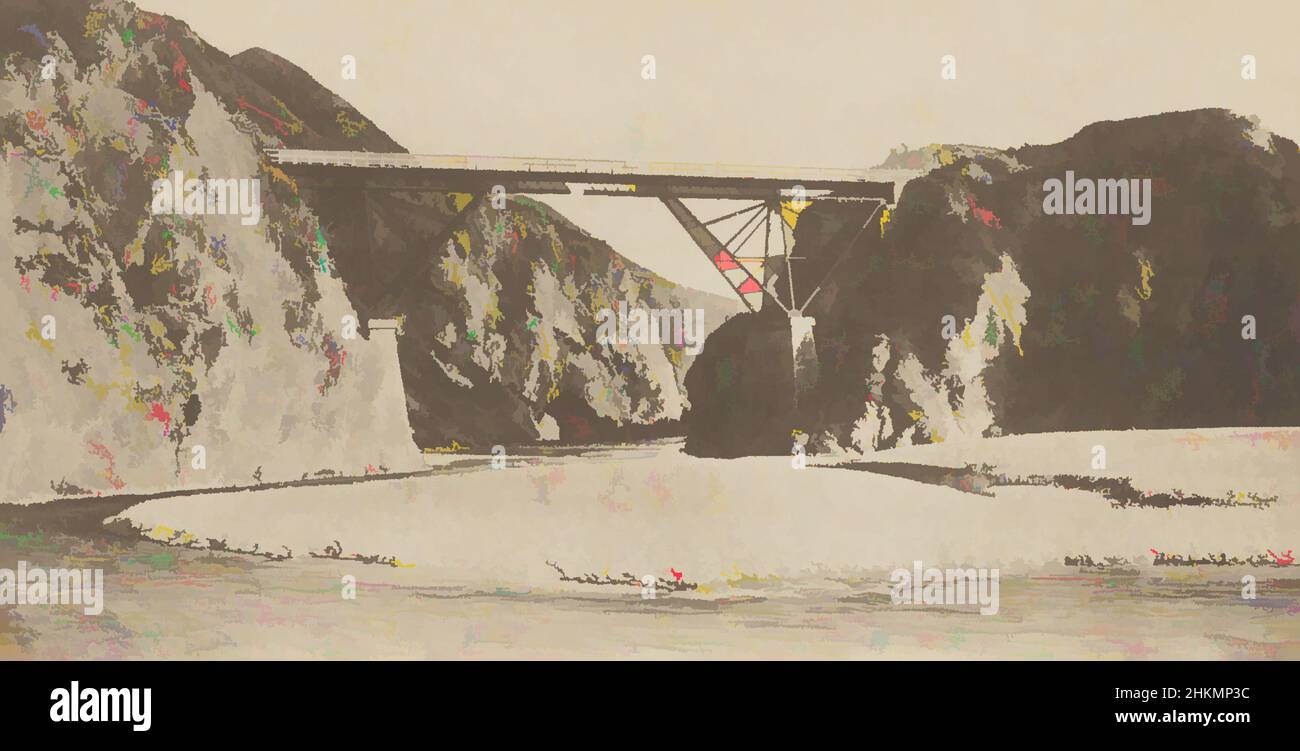 Art inspired by Ferry Bridge. Hanmer., Muir & Moodie studio, publisher ...