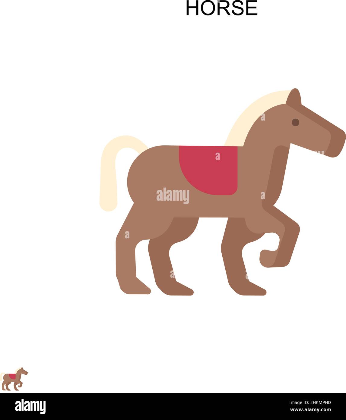 Horse Simple vector icon. Illustration symbol design template for web ...