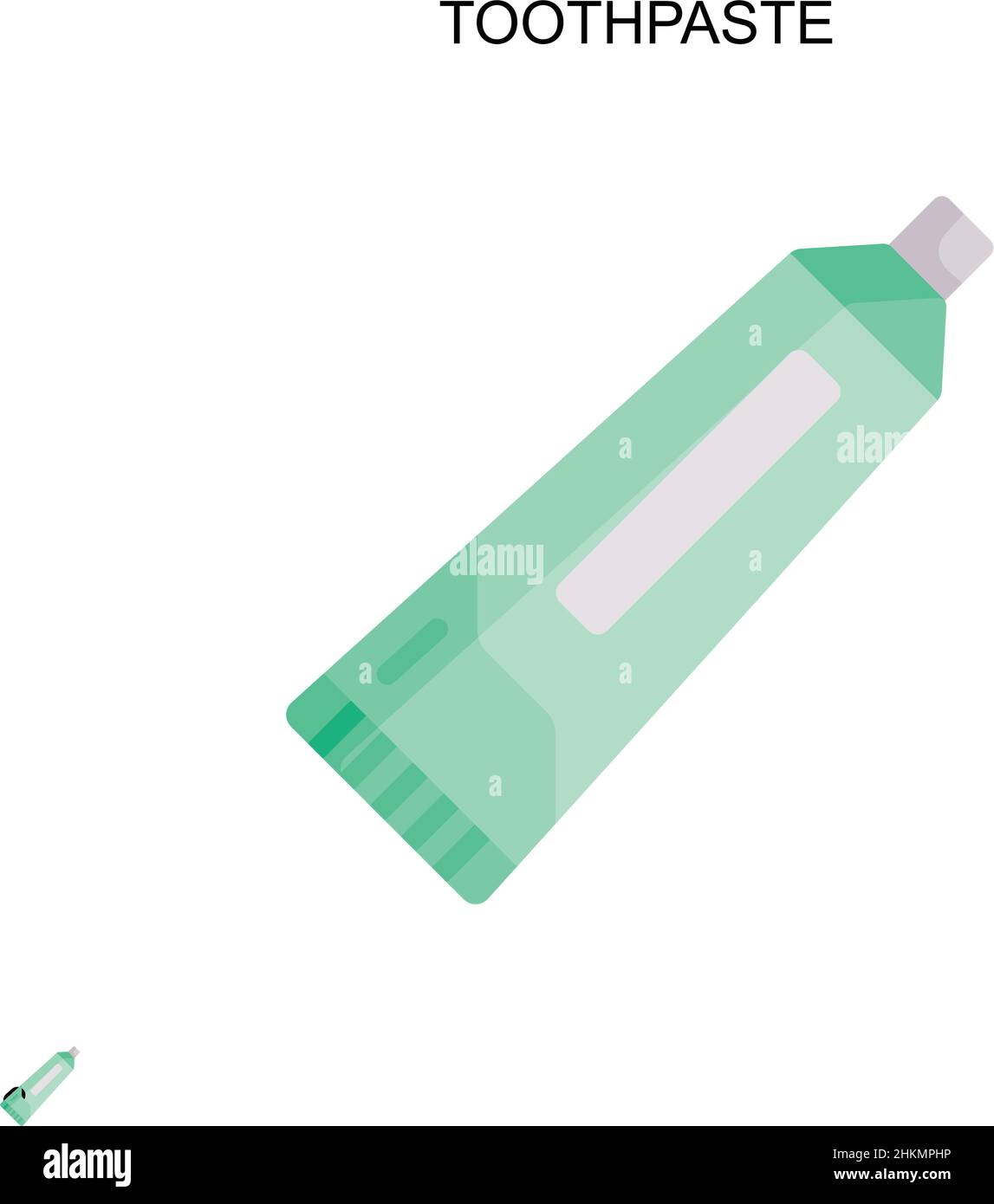 Toothpaste Simple vector icon. Illustration symbol design template for ...