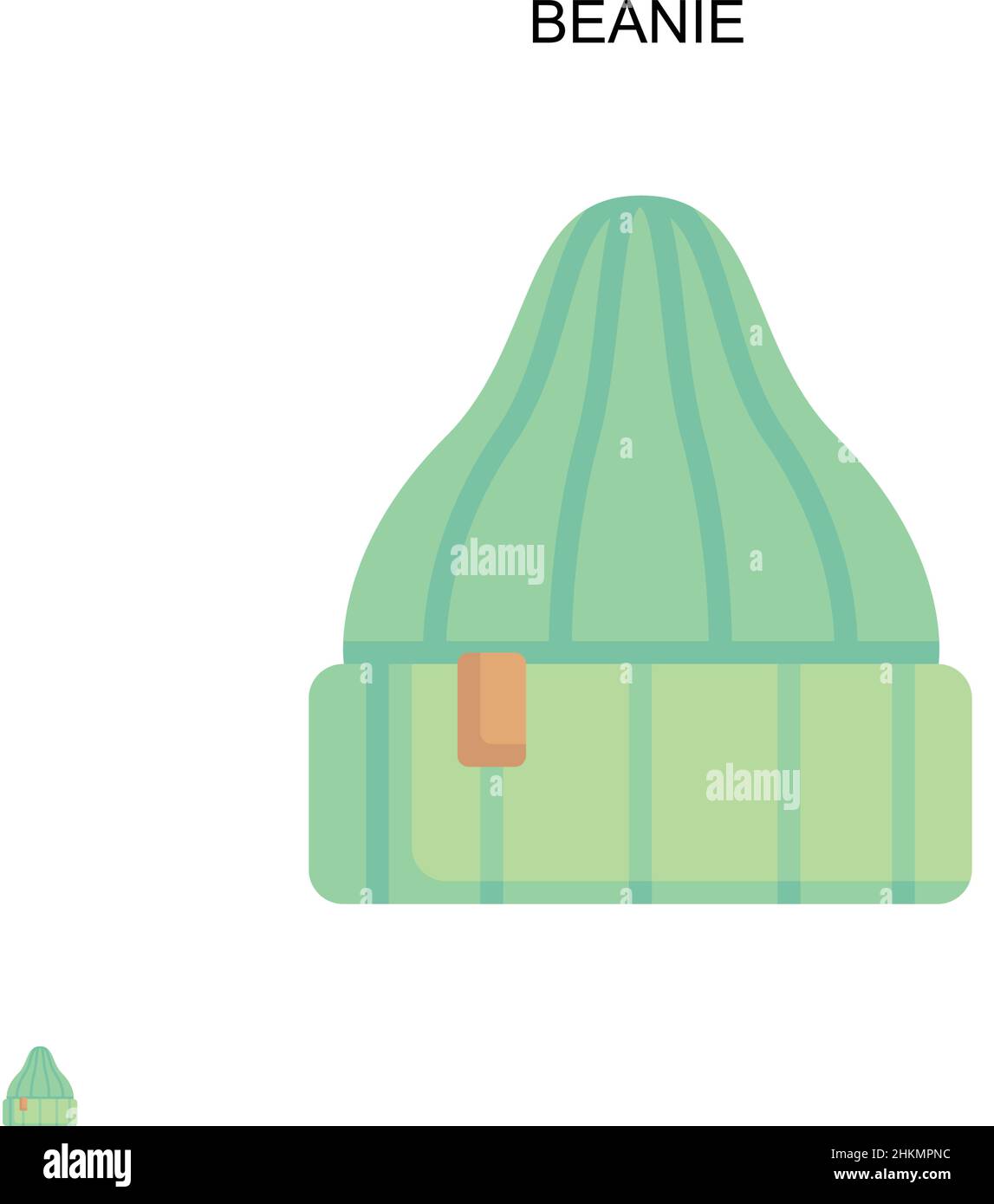 Beanie Simple vector icon. Illustration symbol design template for web ...