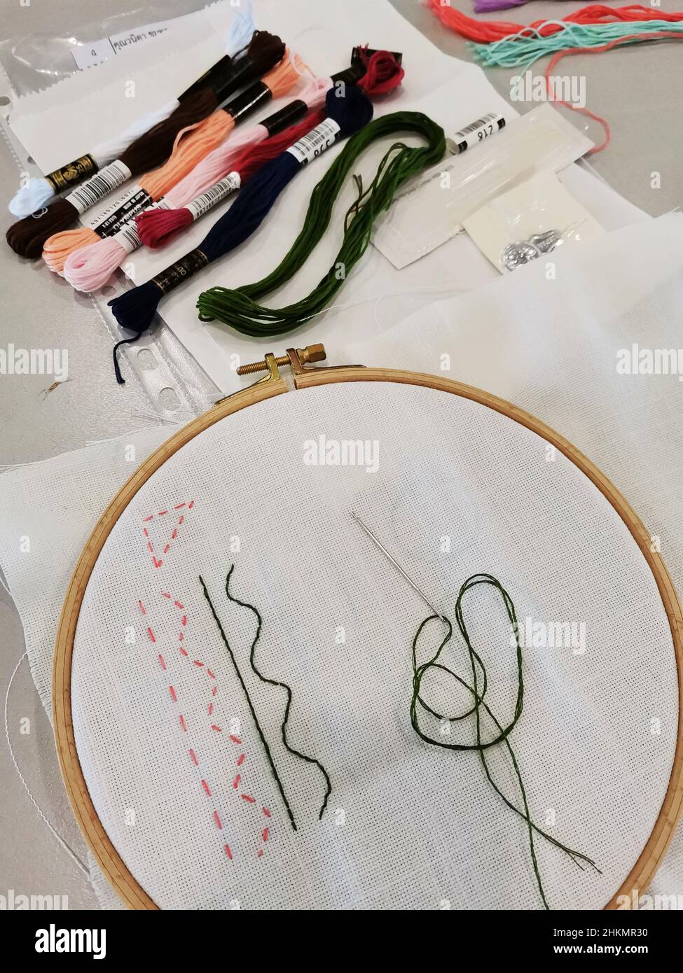 Thai women people study learning art handicrafts class handmade ...