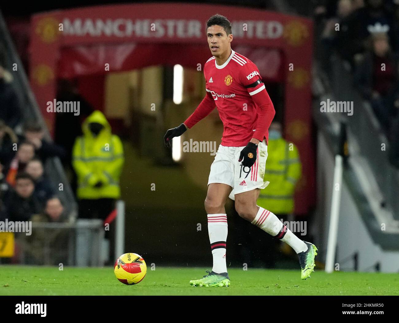 Manchester, UK. 4th February 2022. Raphael Varane of Manchester United ...