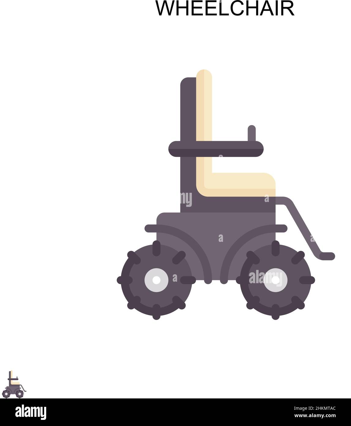 Wheelchair Simple vector icon. Illustration symbol design template for ...