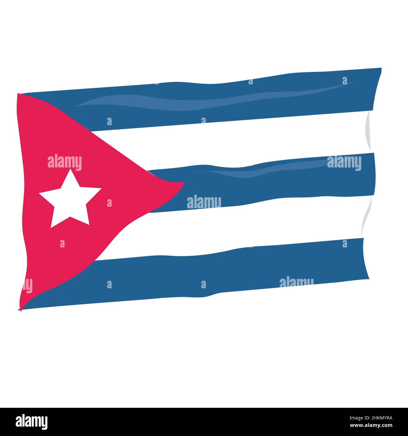 Cuba flag banner, flat vector illustration isolated on white background ...
