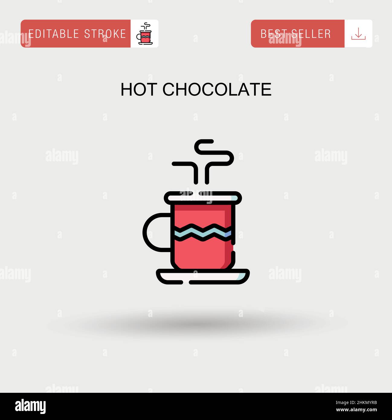 Closeup of hot cocoa Stock Vector Images - Alamy