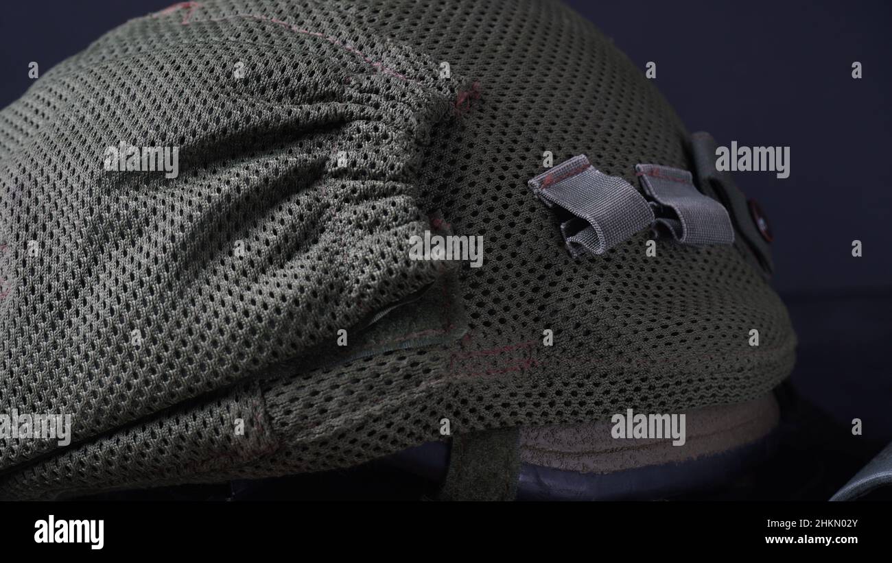 Helmet, part of combat equipment of a soldier Stock Photo - Alamy
