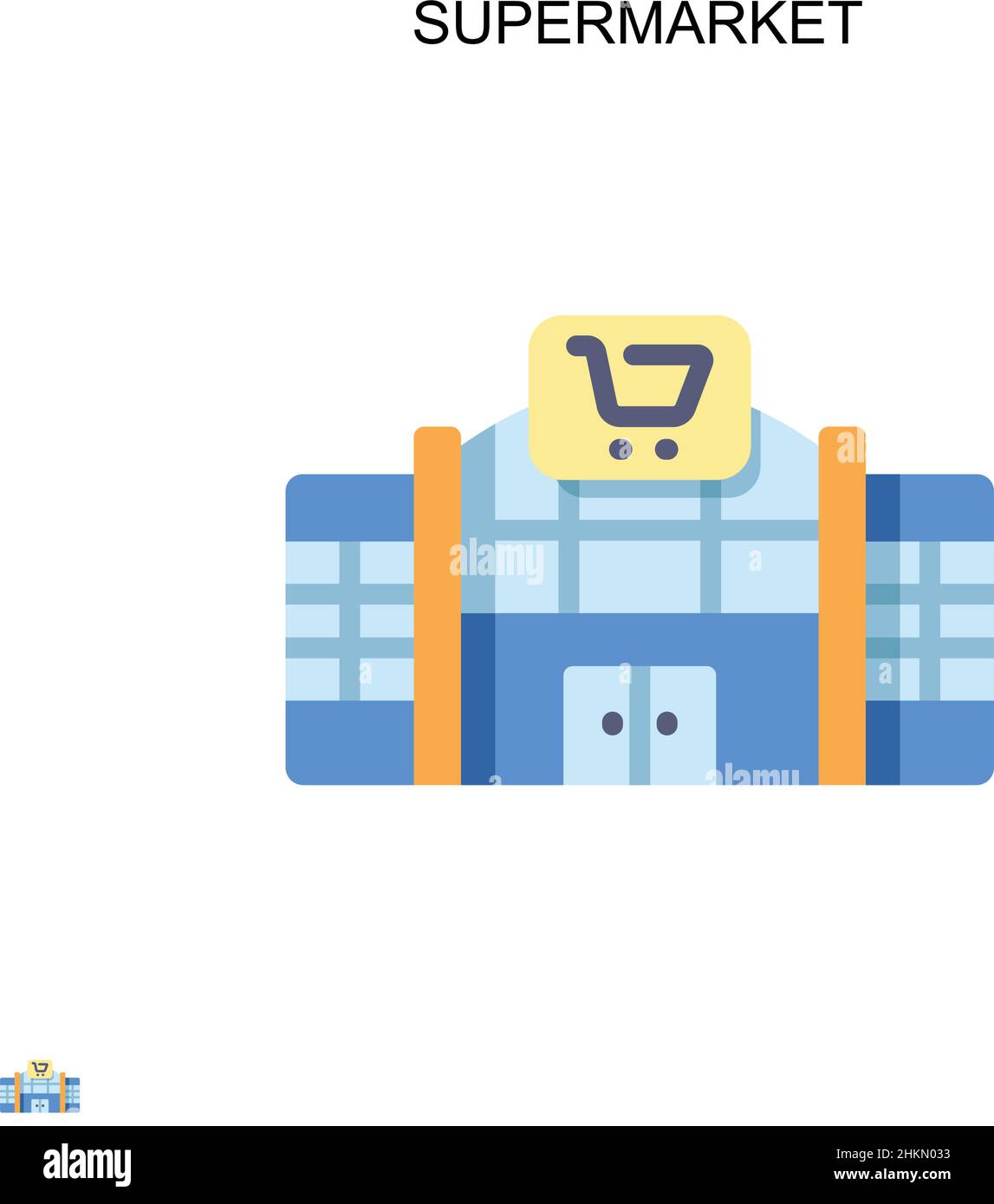 Supermarket Simple vector icon. Illustration symbol design template for ...