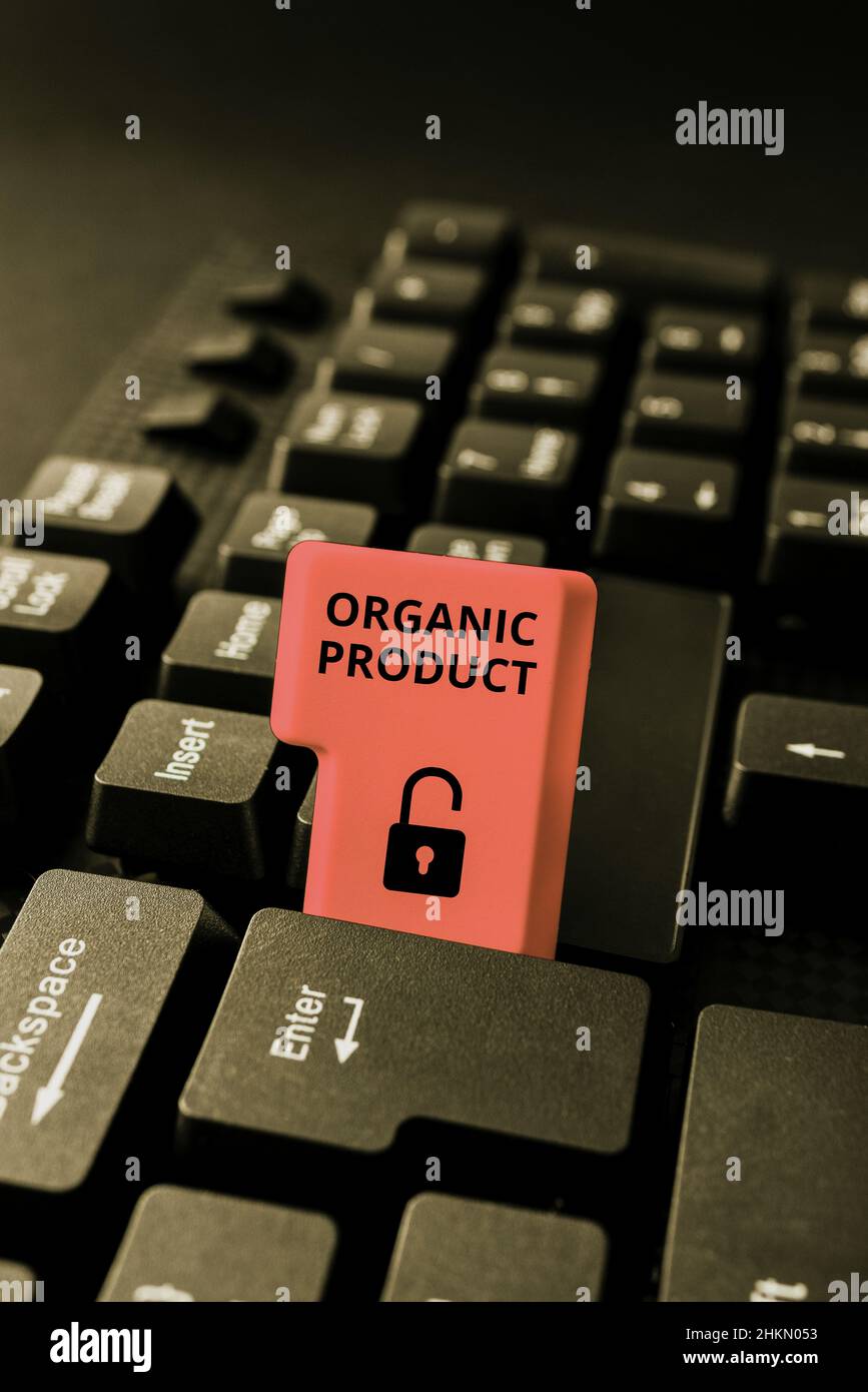 Conceptual display Organic Product. Business concept made from ...