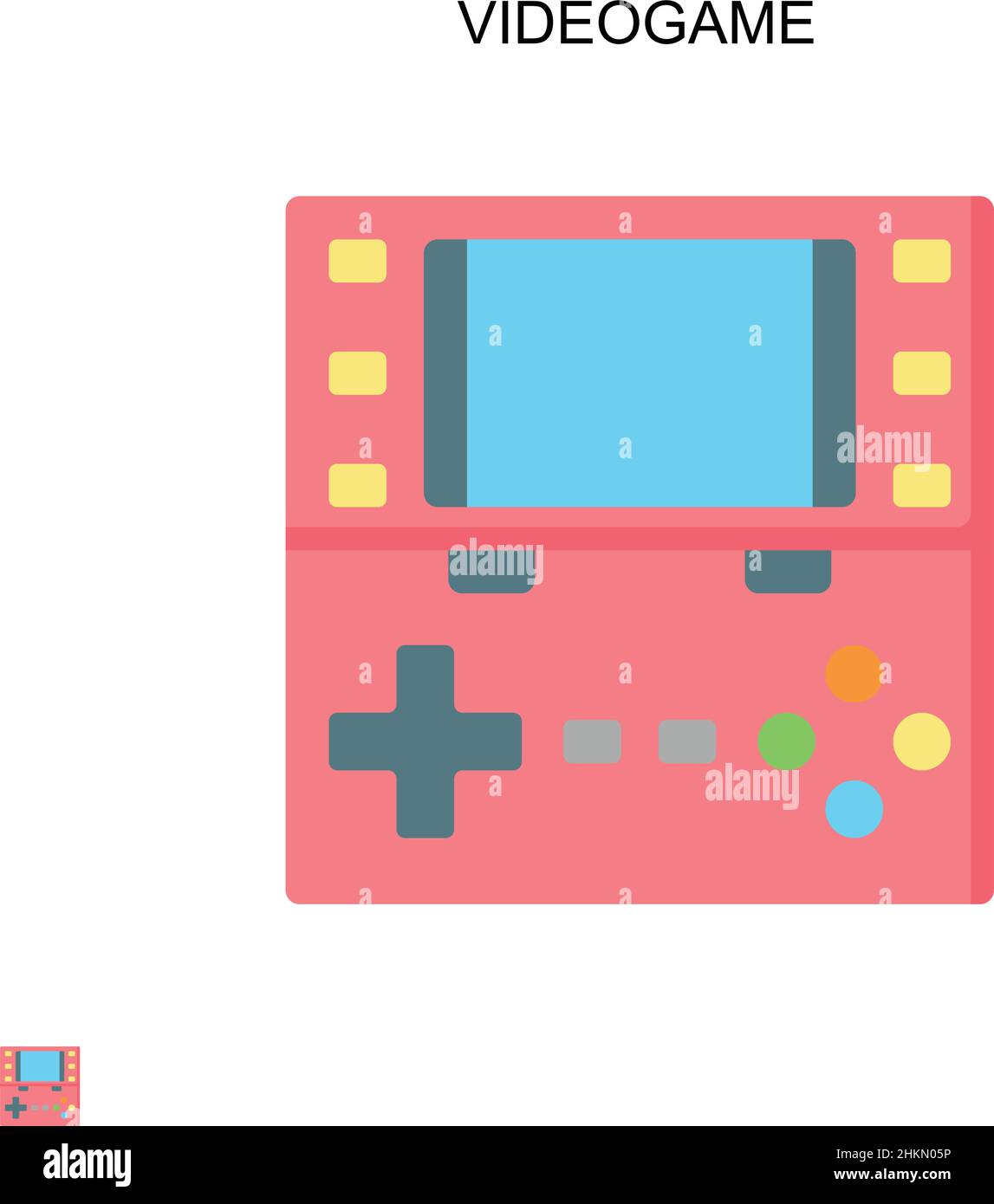 Videogame Simple vector icon. Illustration symbol design template for ...