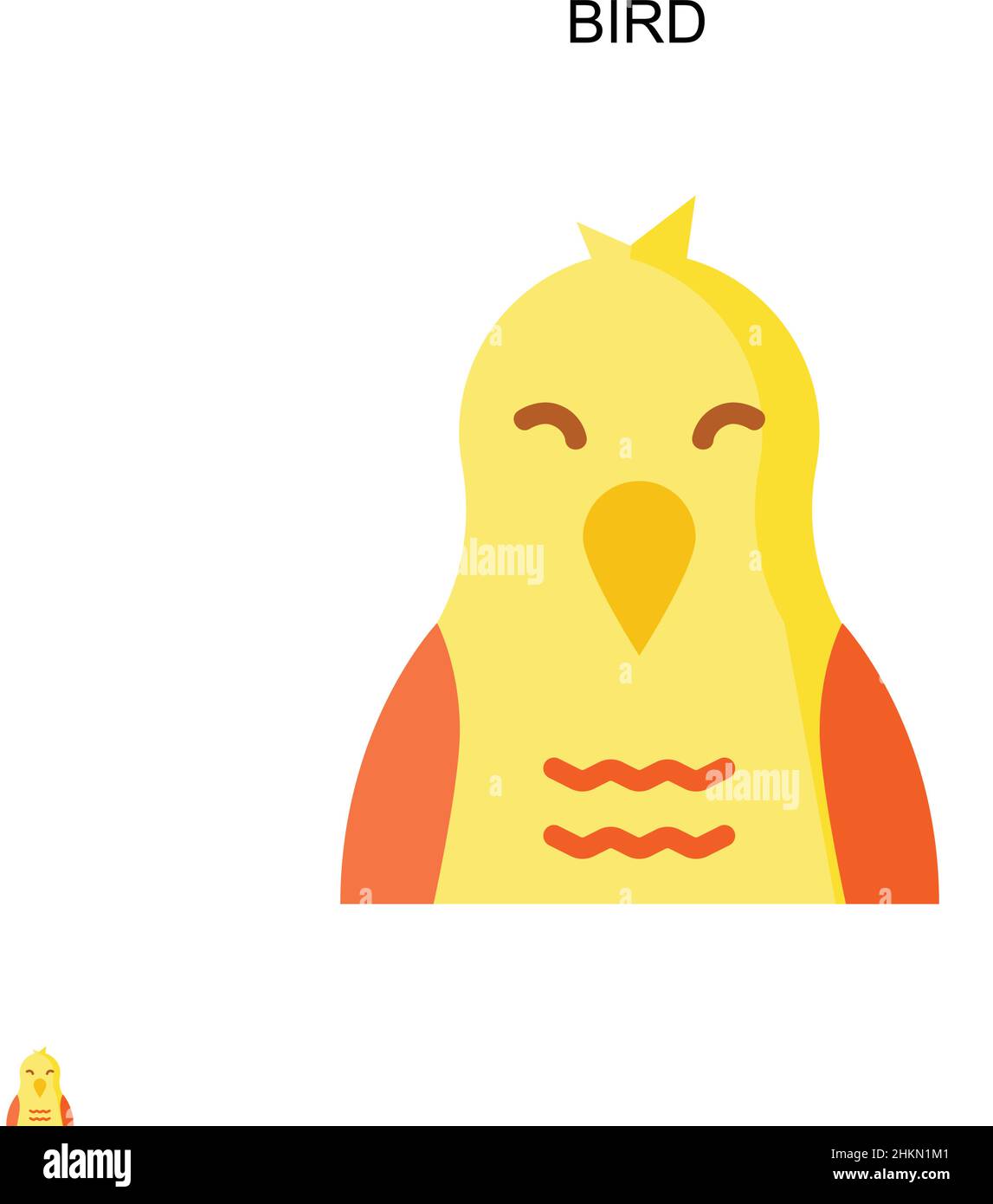 Bird Simple vector icon. Illustration symbol design template for web ...