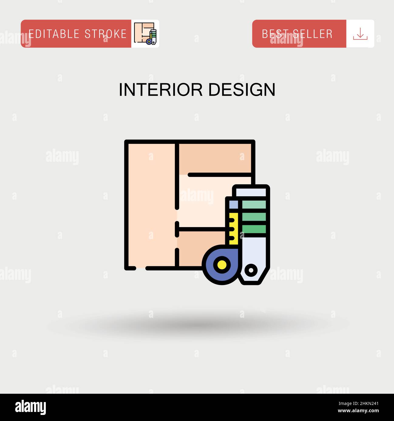 Interior design Simple vector icon Stock Vector Image & Art - Alamy