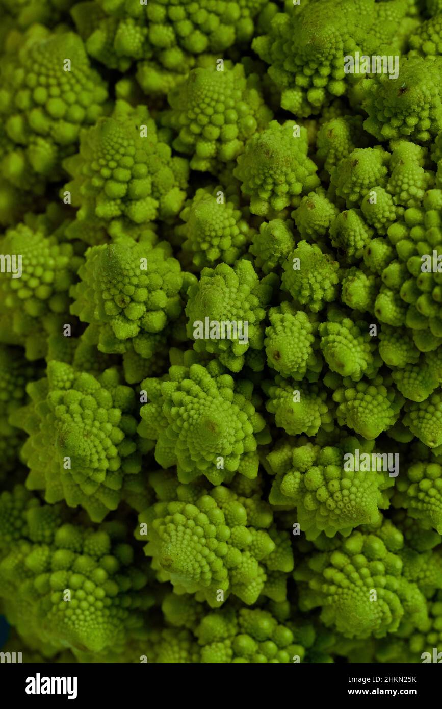 Romanesco also known as Roman cauliflower, Broccolo Romanesco ...
