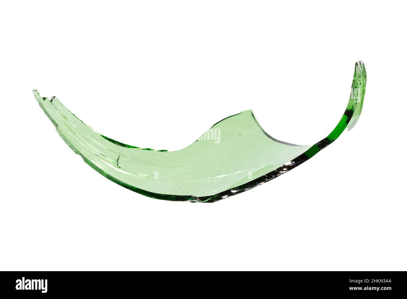green shard glass isolated on white background. High quality photo ...