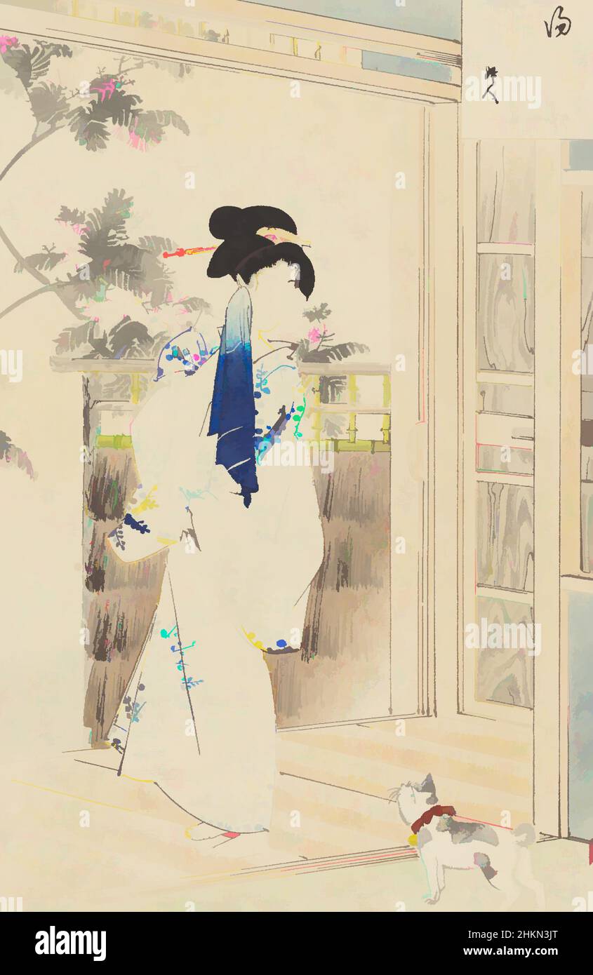 Art inspired by Yuagari, Kansei koro fujin. (After the bath: Woman of ...