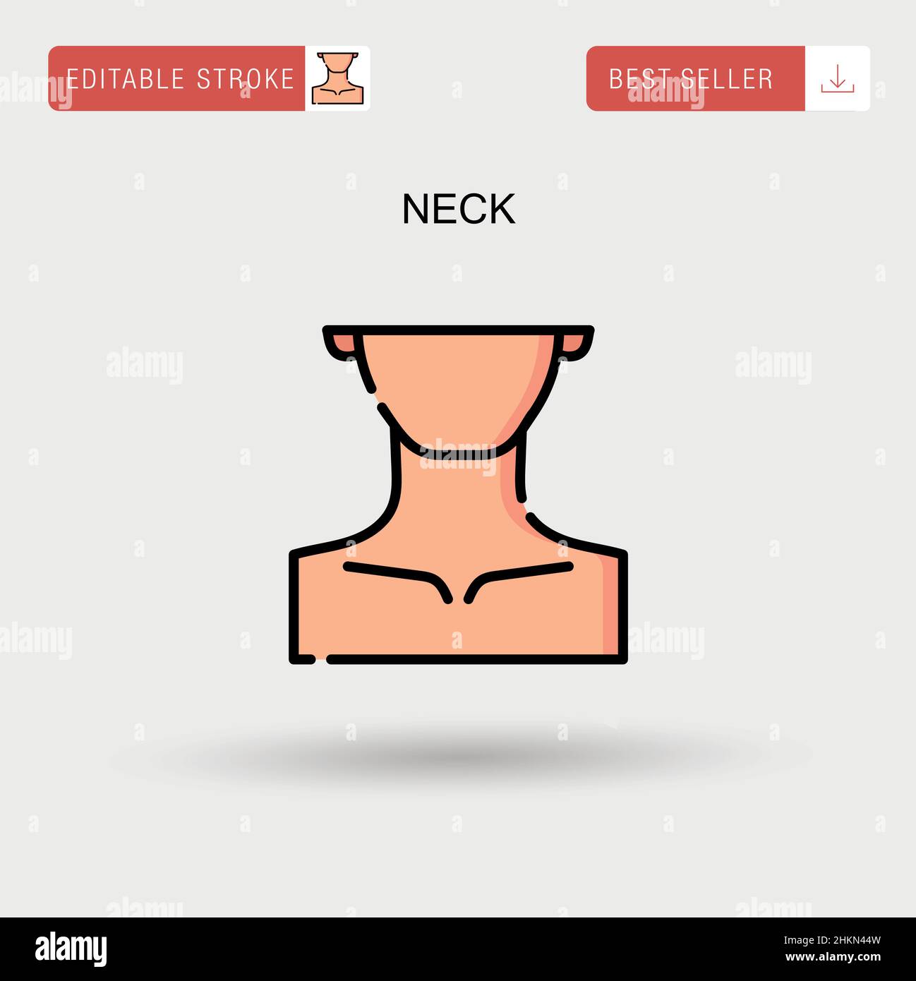 Neck Simple vector icon Stock Vector Image & Art - Alamy
