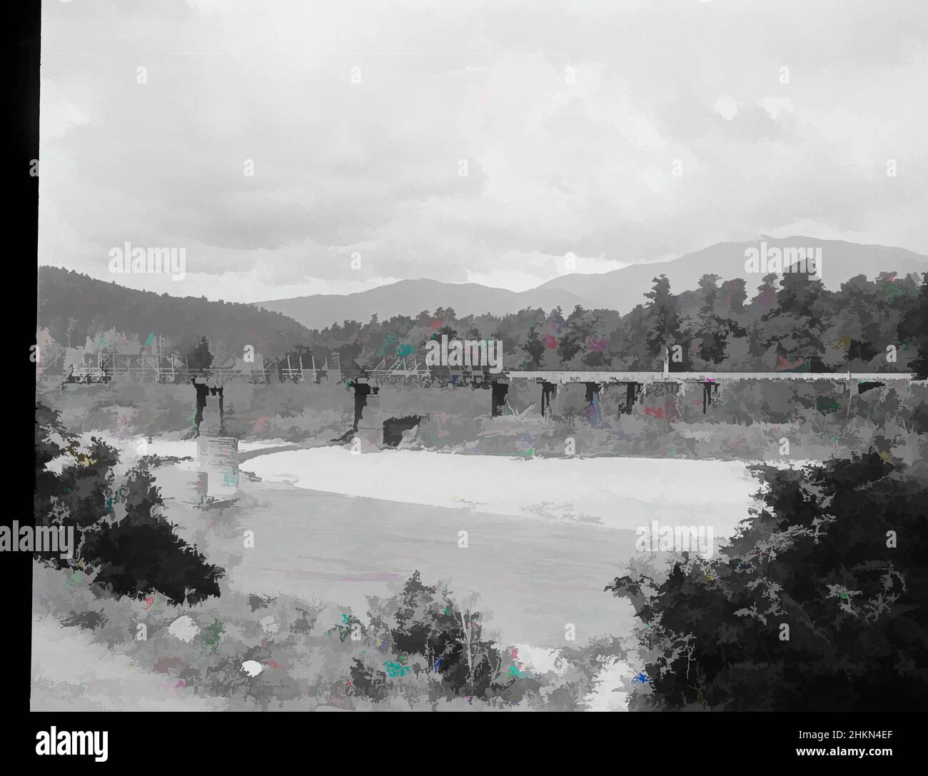 Art inspired by Buller Gorge, bridge at Inangahua Junction, Burton ...