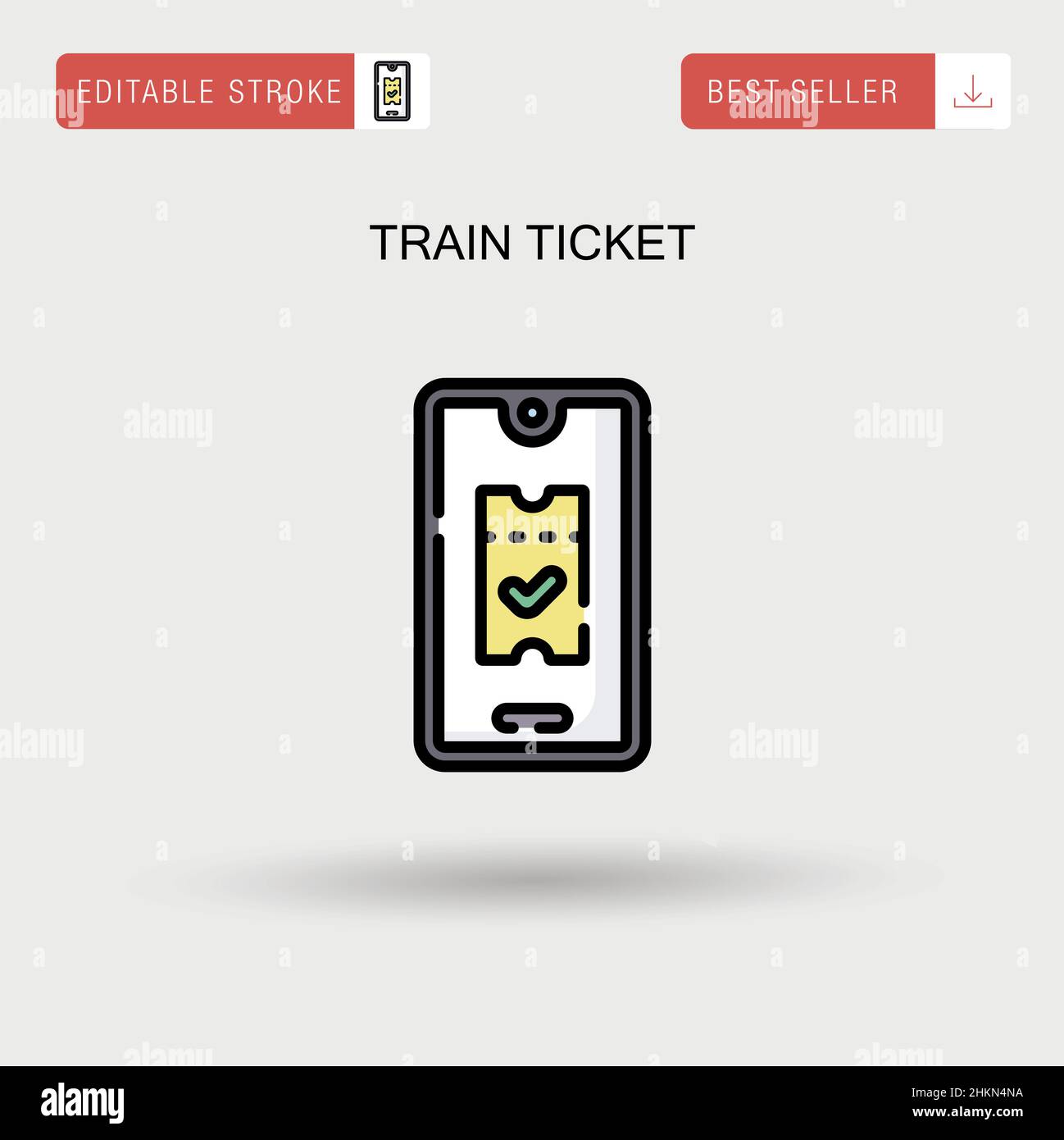 Train ticket Simple vector icon Stock Vector Image & Art - Alamy