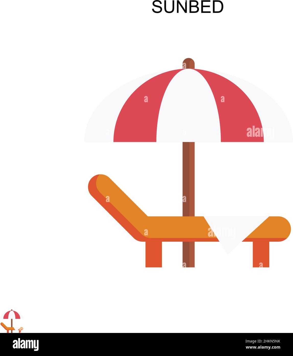 Sunbed Simple vector icon. Illustration symbol design template for web ...
