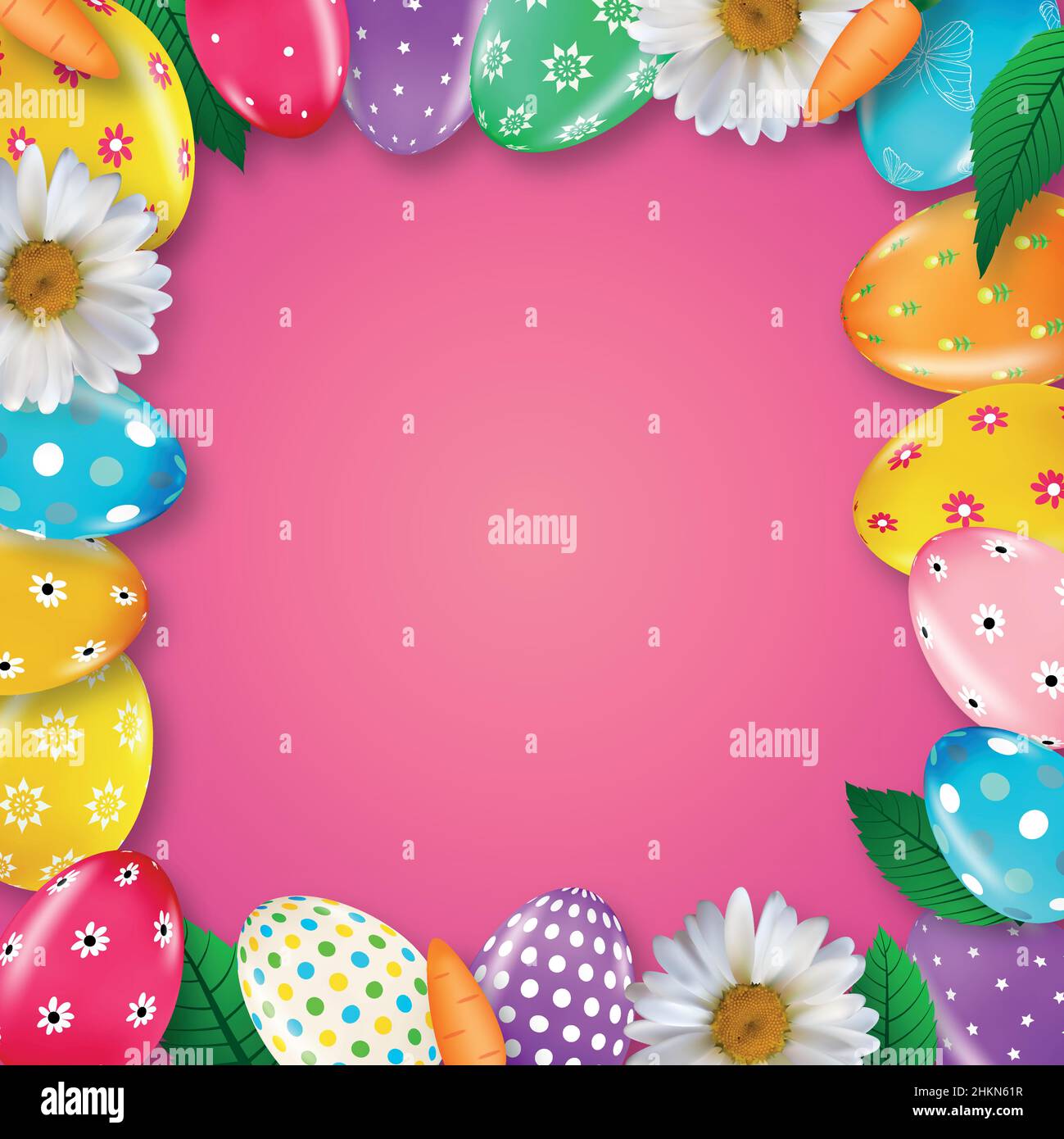 Happy Easter greeting Card Template Vector Illustration EPS10 Stock ...