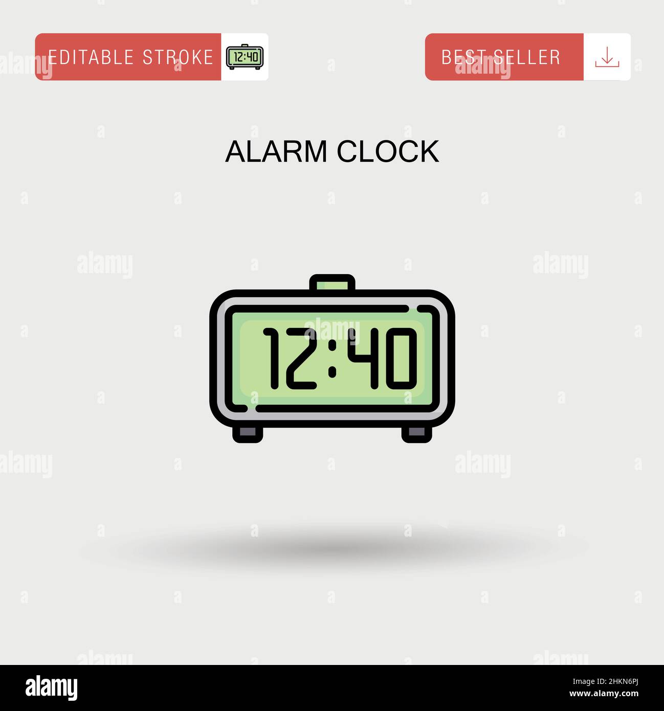 Simple alarm clock icon hi-res stock photography and images - Alamy