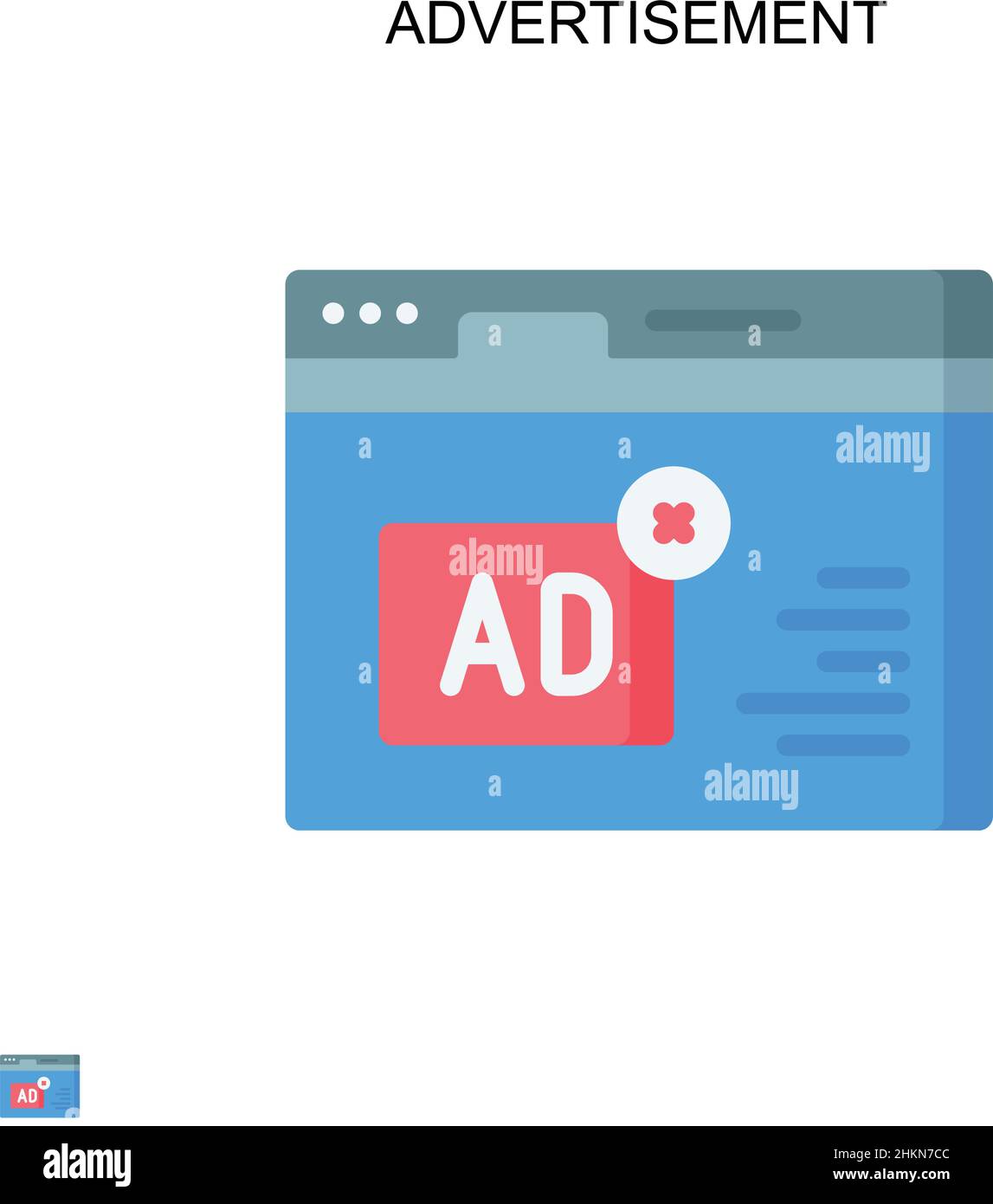 Advertisement Simple vector icon. Illustration symbol design template ...