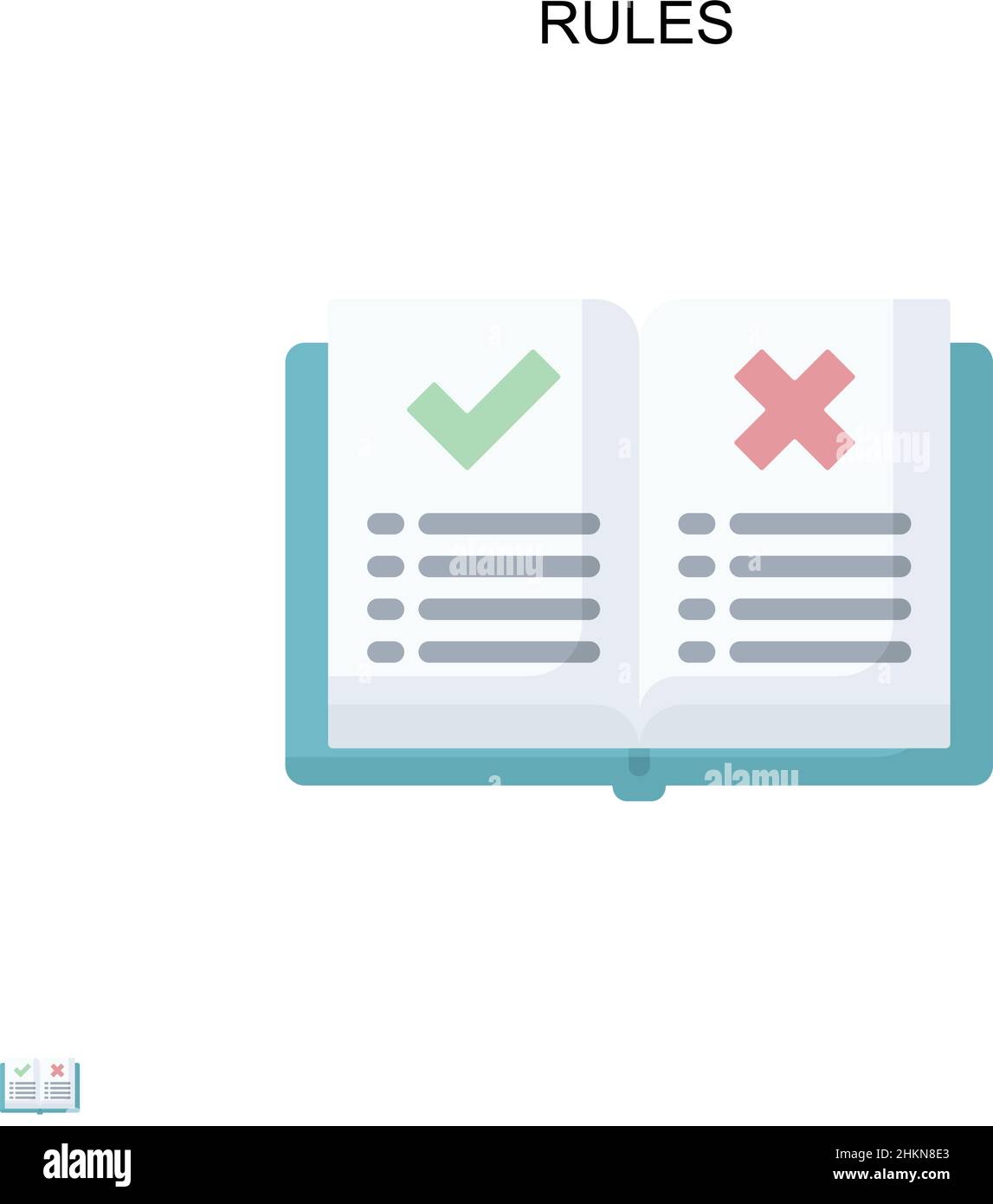 Rules Simple vector icon. Illustration symbol design template for web ...