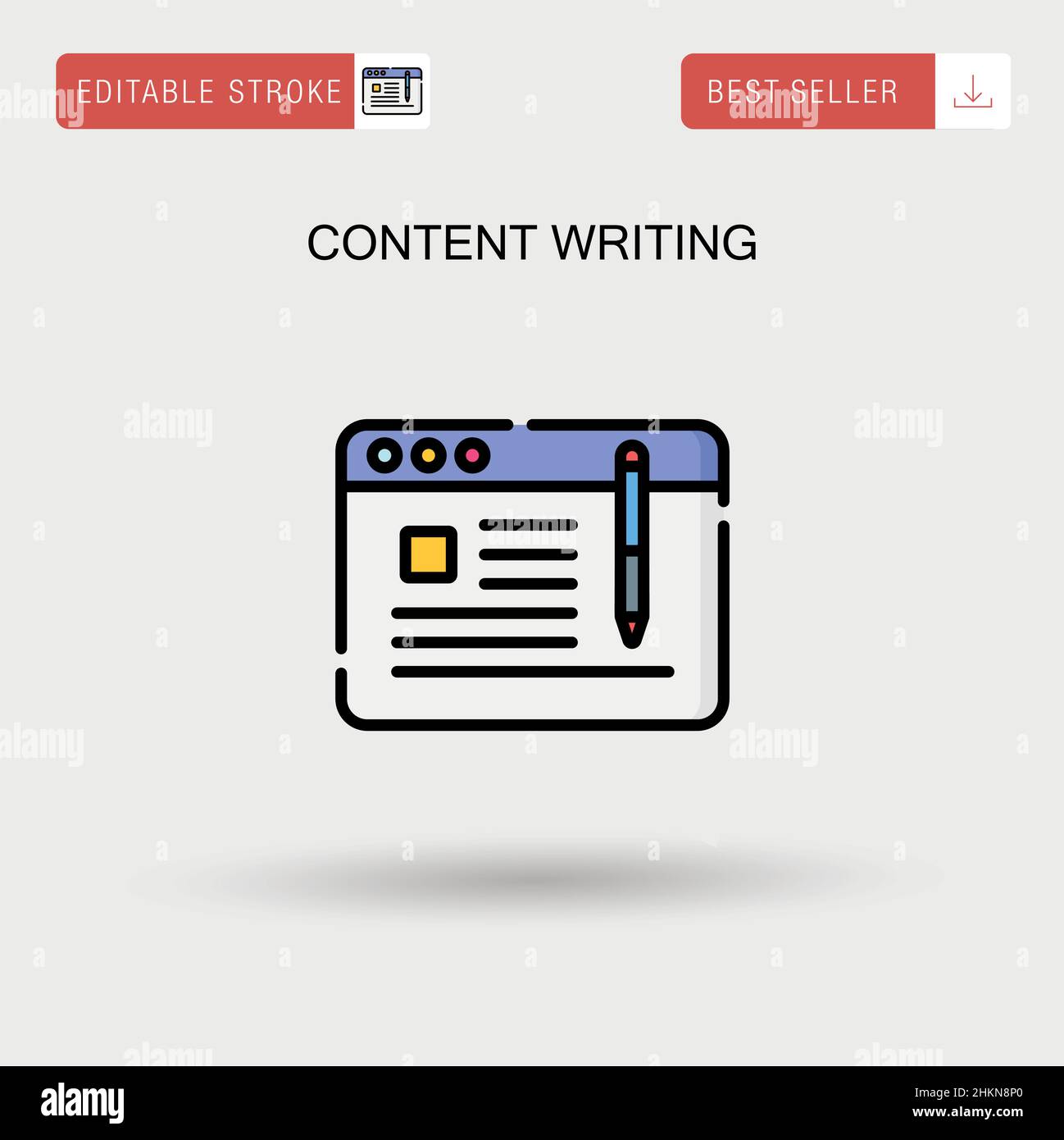 Content writing Simple vector icon Stock Vector Image & Art - Alamy