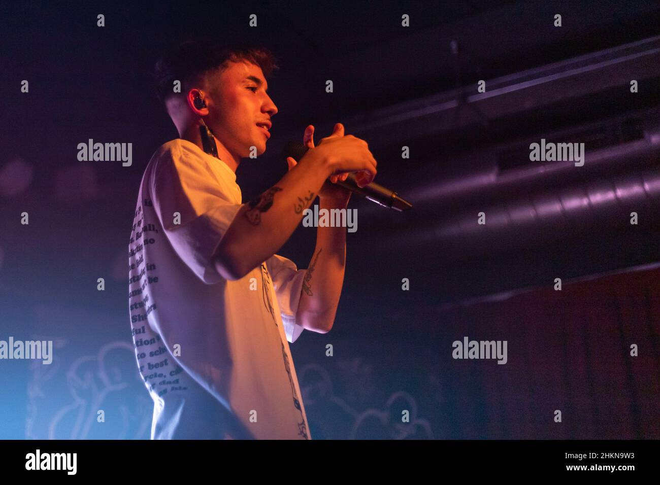 Seville, Spain. 4th Feb, 2022. The Spanish singer Pole performs a live ...