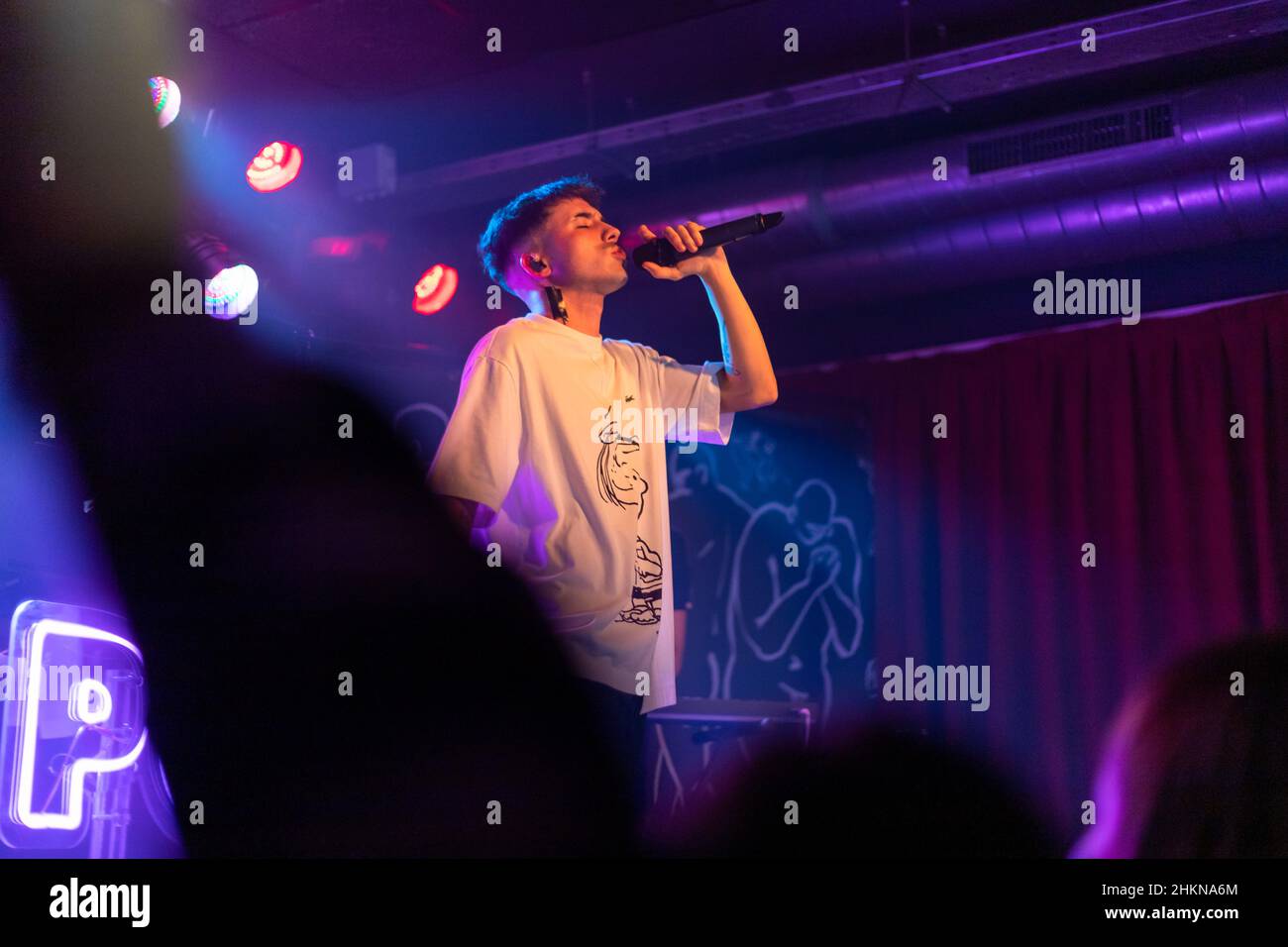 Seville, Spain. 4th Feb, 2022. The Spanish singer Pole performs a live ...