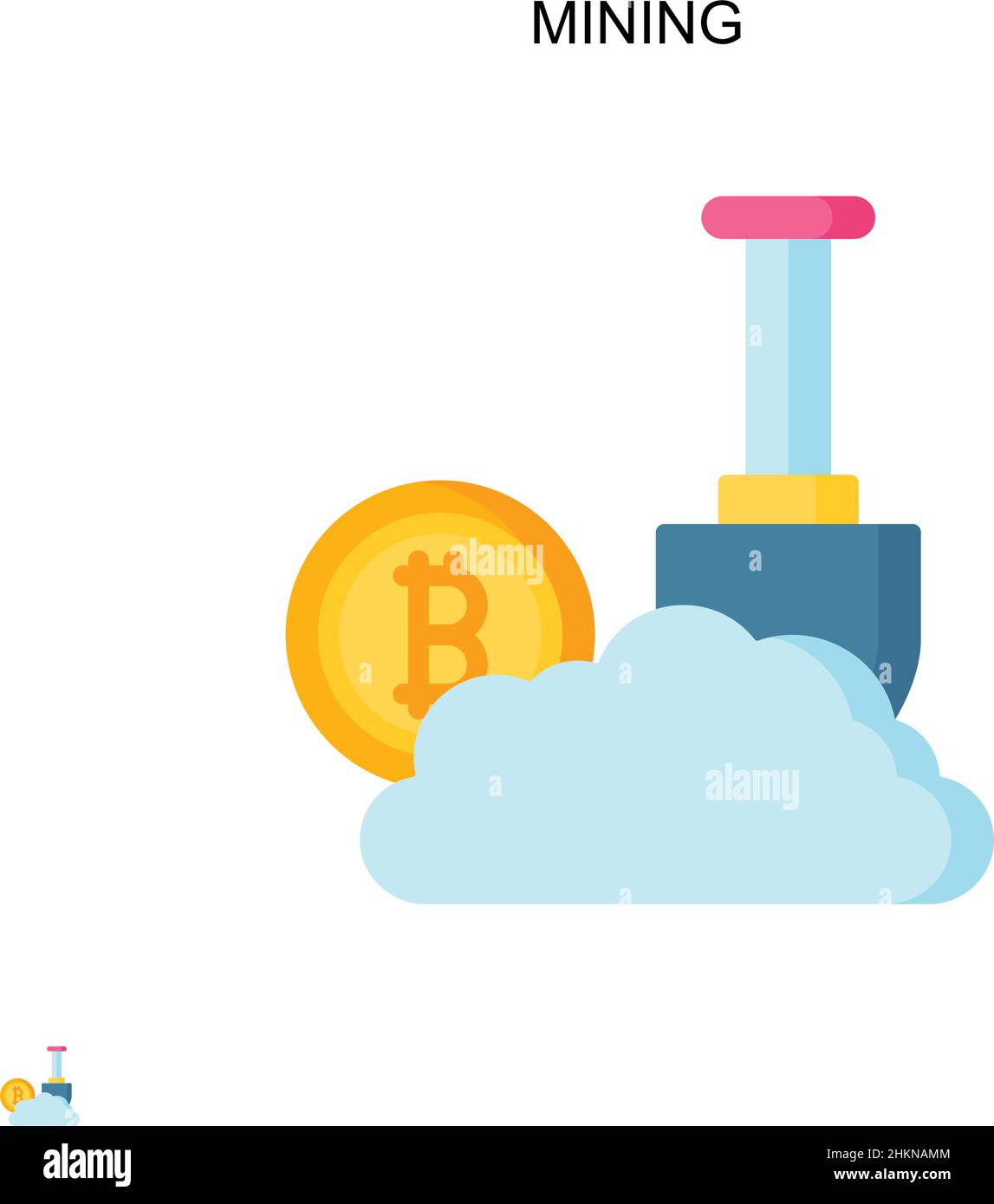 Mining Simple vector icon. Illustration symbol design template for web ...