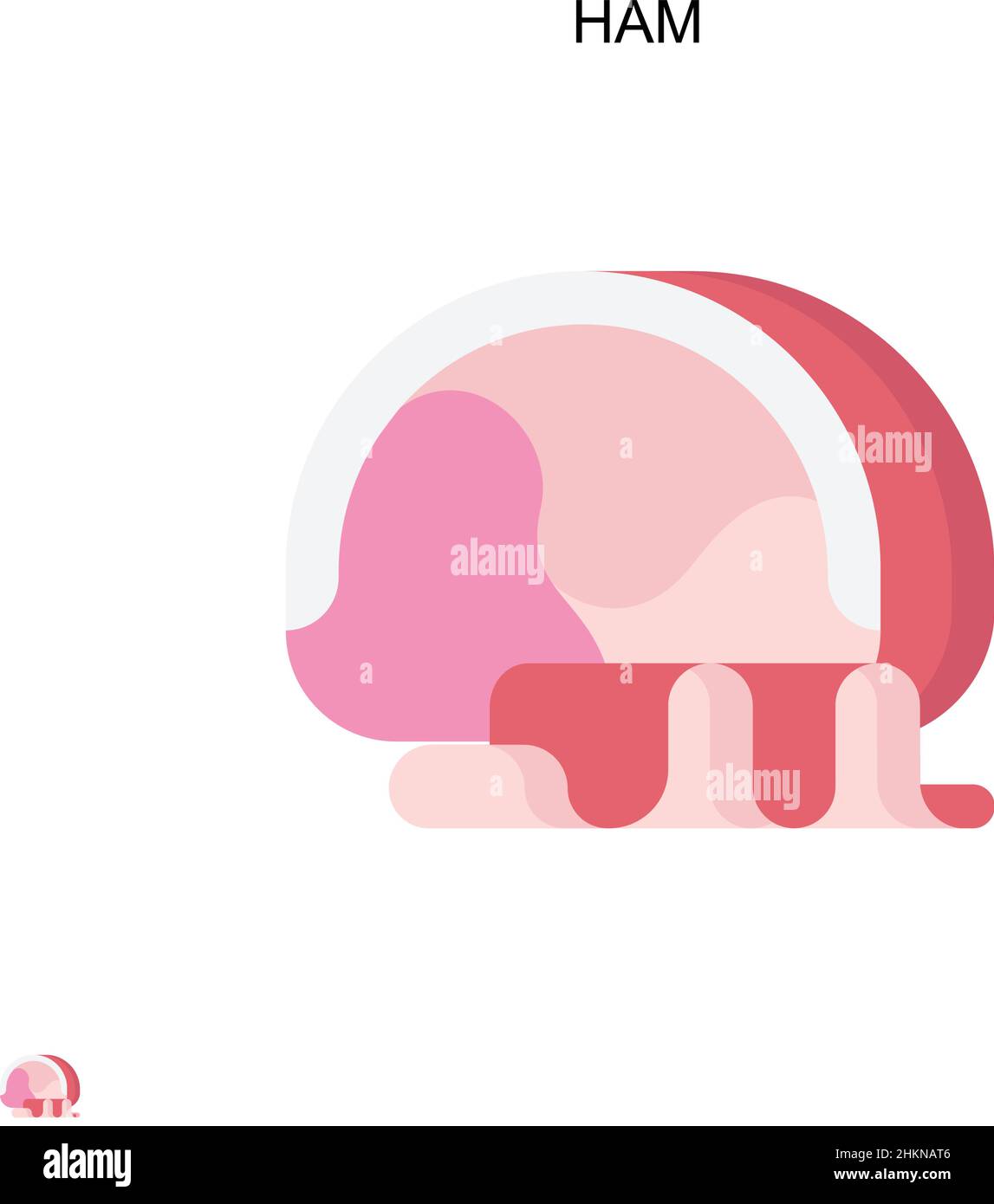 Ham Simple vector icon. Illustration symbol design template for web ...