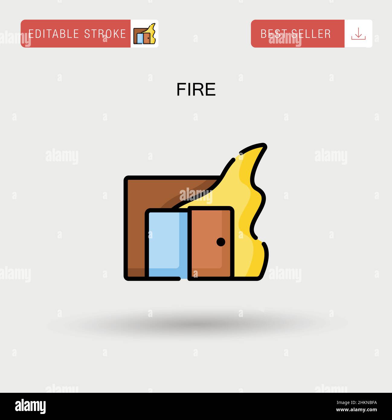 Fire Simple vector icon Stock Vector Image & Art - Alamy