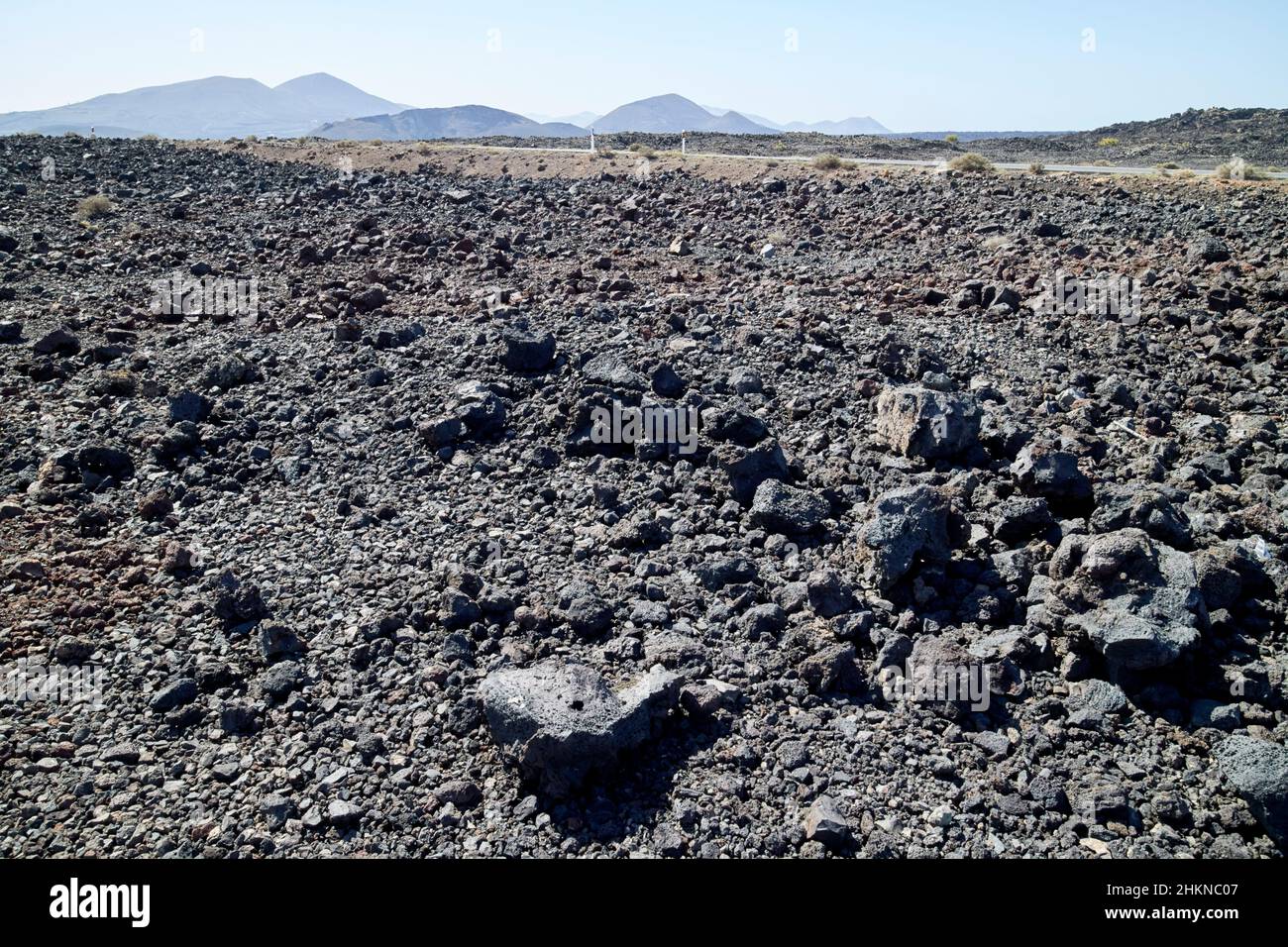 lava fields volcanic landscape los volcanes national park Lanzarote ...