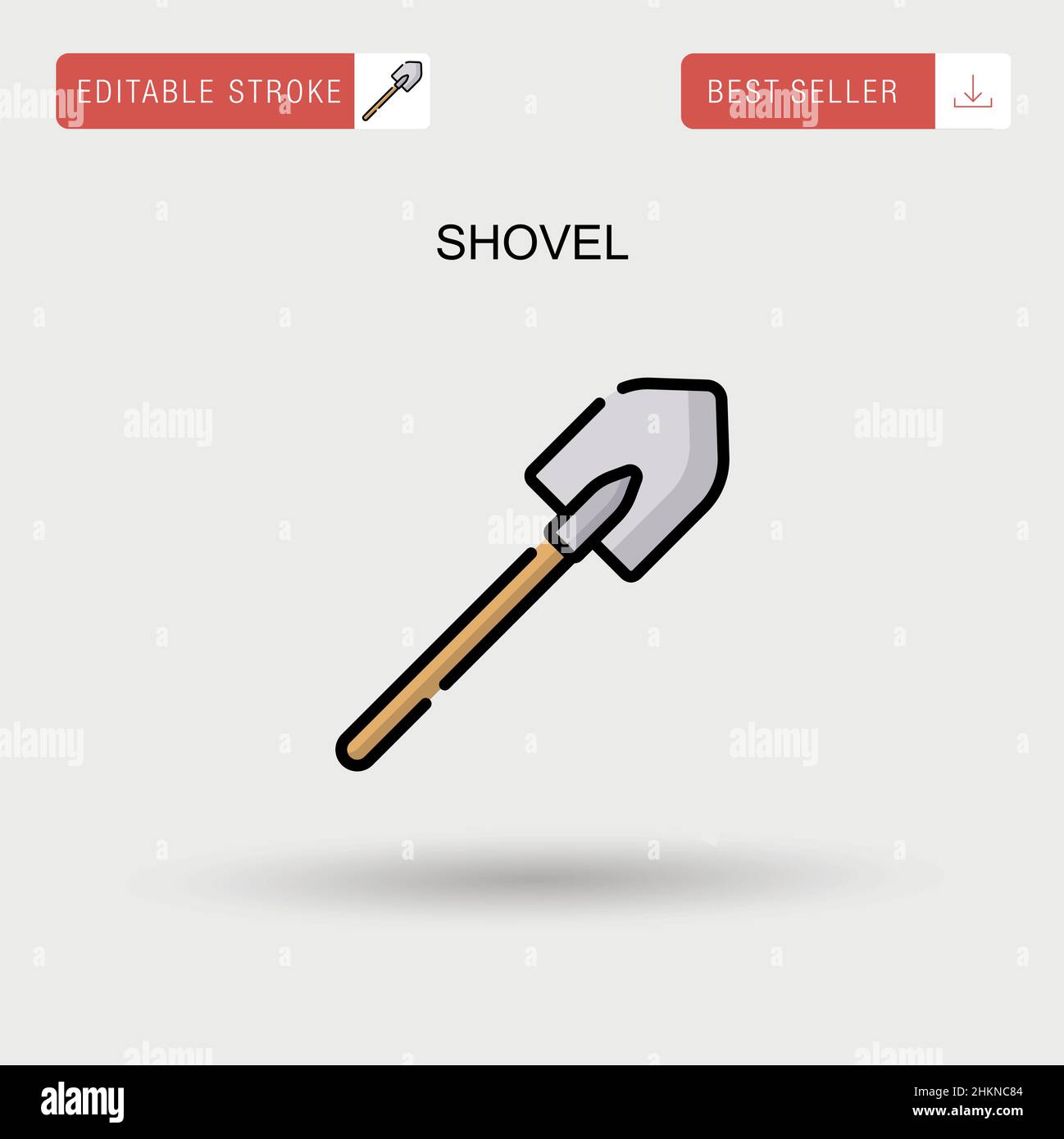 Shovel Simple vector icon Stock Vector Image & Art - Alamy