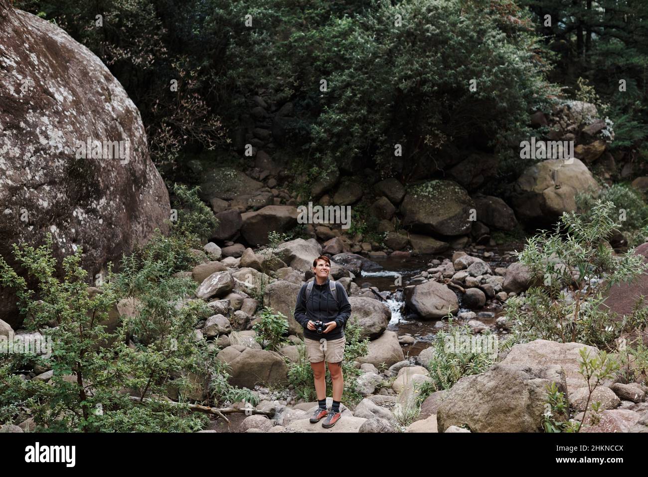 Connecting with Mother Nature Stock Photo - Alamy