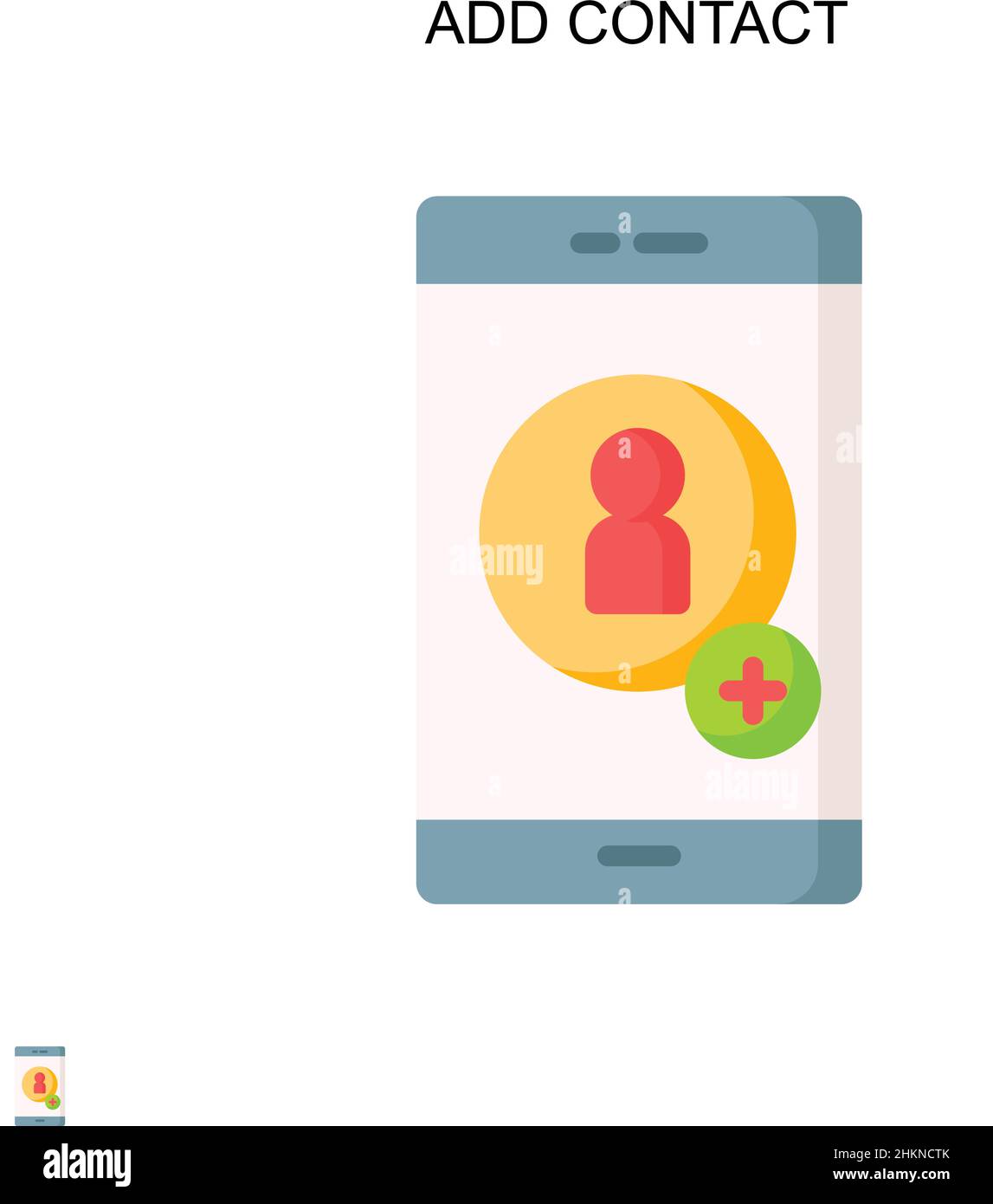 Add contact Simple vector icon. Illustration symbol design template for ...