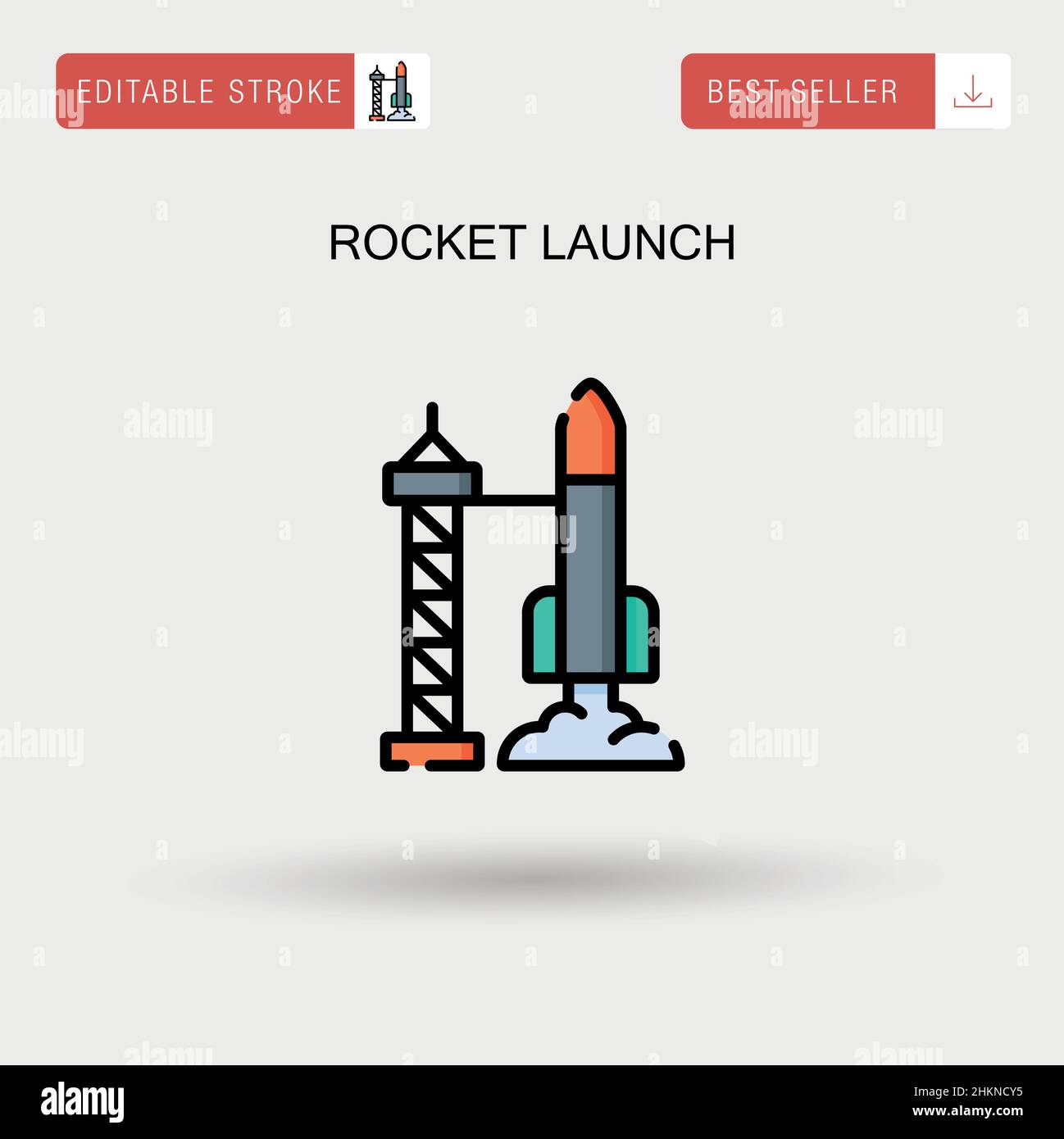 Rocket launch Simple vector icon Stock Vector Image & Art - Alamy