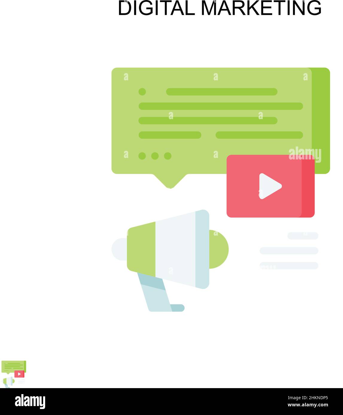 Digital marketing Simple vector icon. Illustration symbol design ...