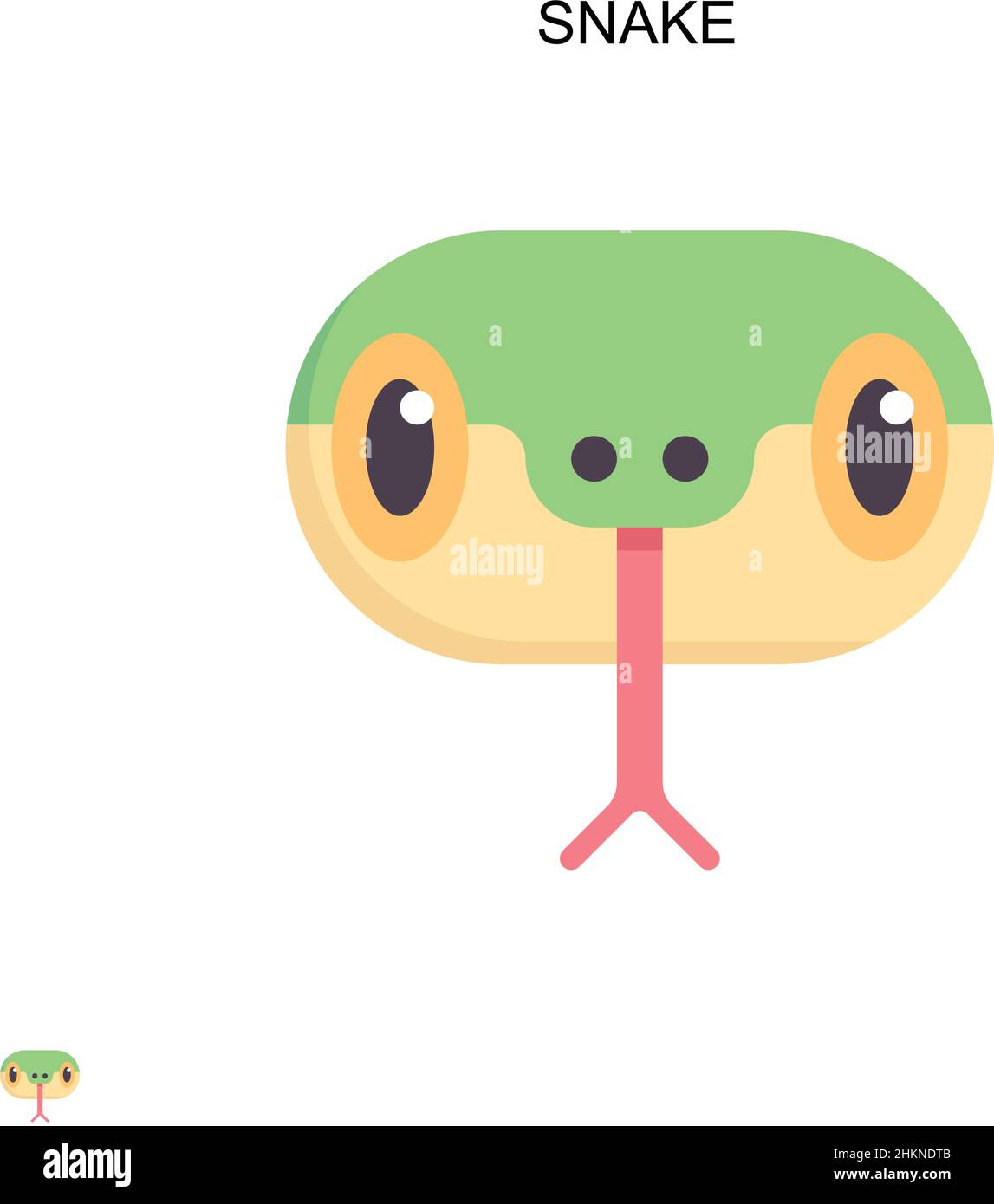 Snake Simple vector icon. Illustration symbol design template for web ...