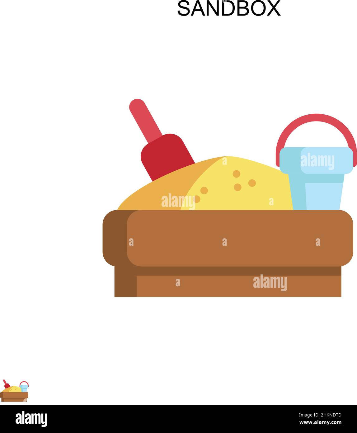 Sandbox Simple vector icon. Illustration symbol design template for web ...