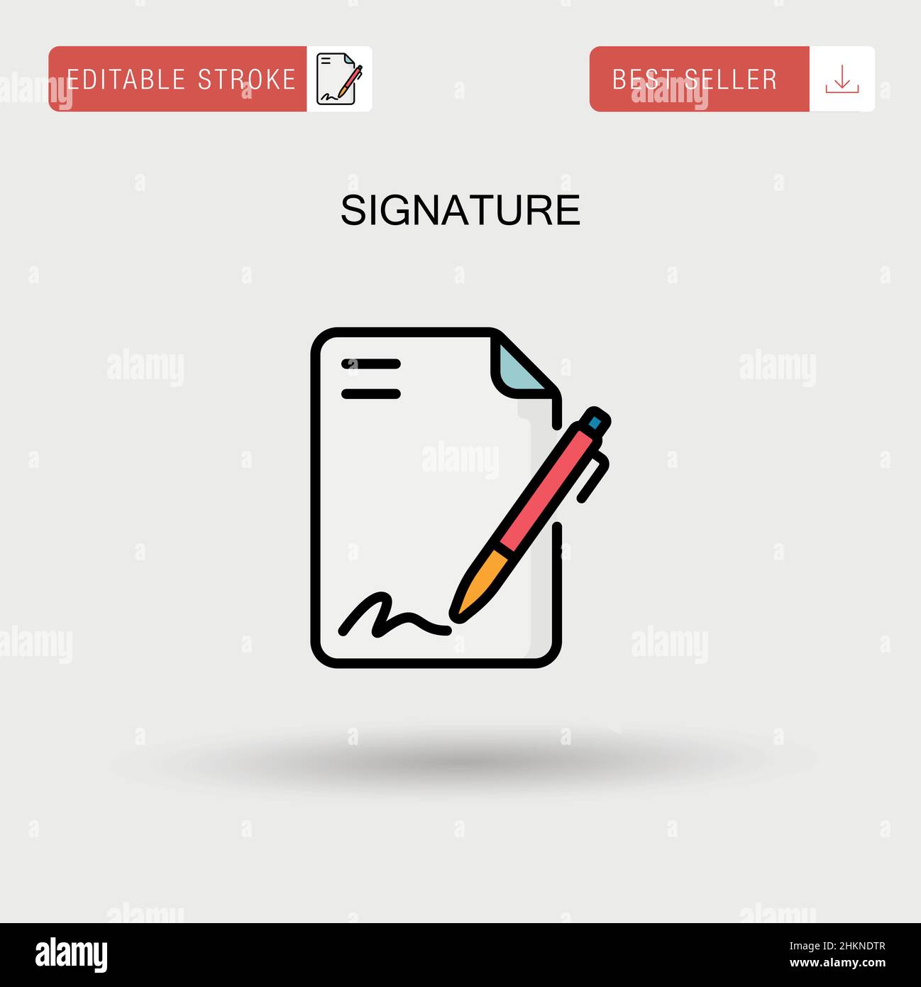 Digital signature icon online Stock Vector Images - Alamy