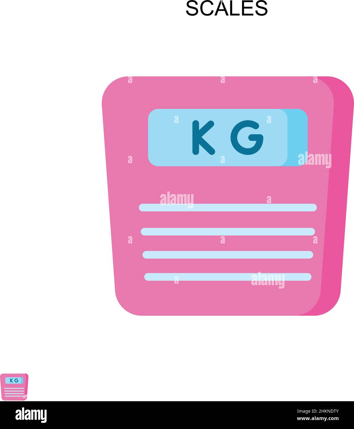 Scales Simple vector icon. Illustration symbol design template for web ...