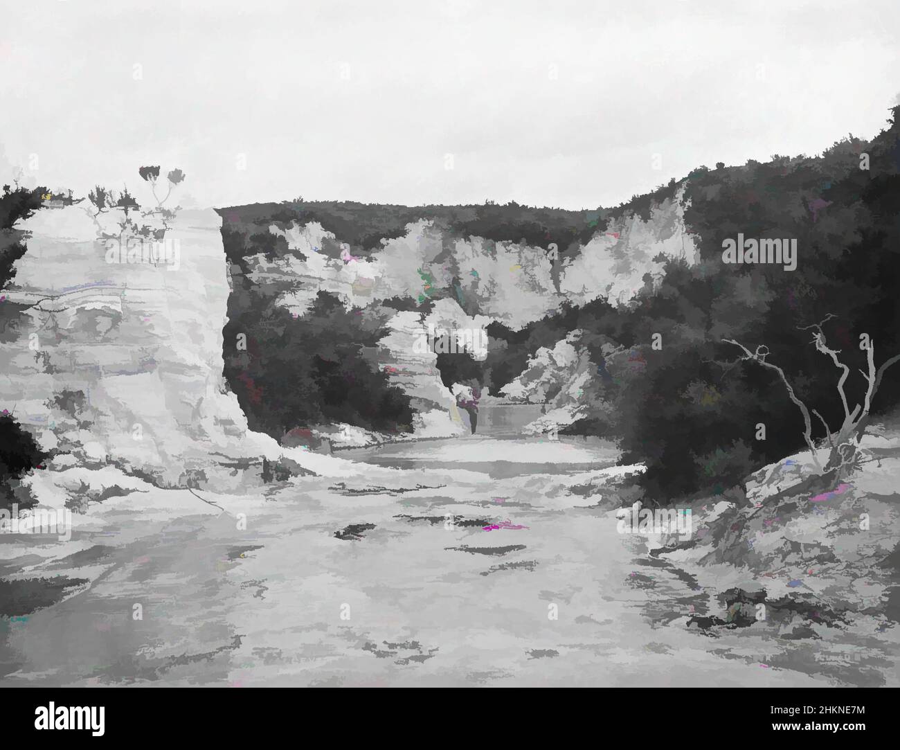 Art inspired by Alum Cliffs, Waiotapu Valley, Burton Brothers studio ...